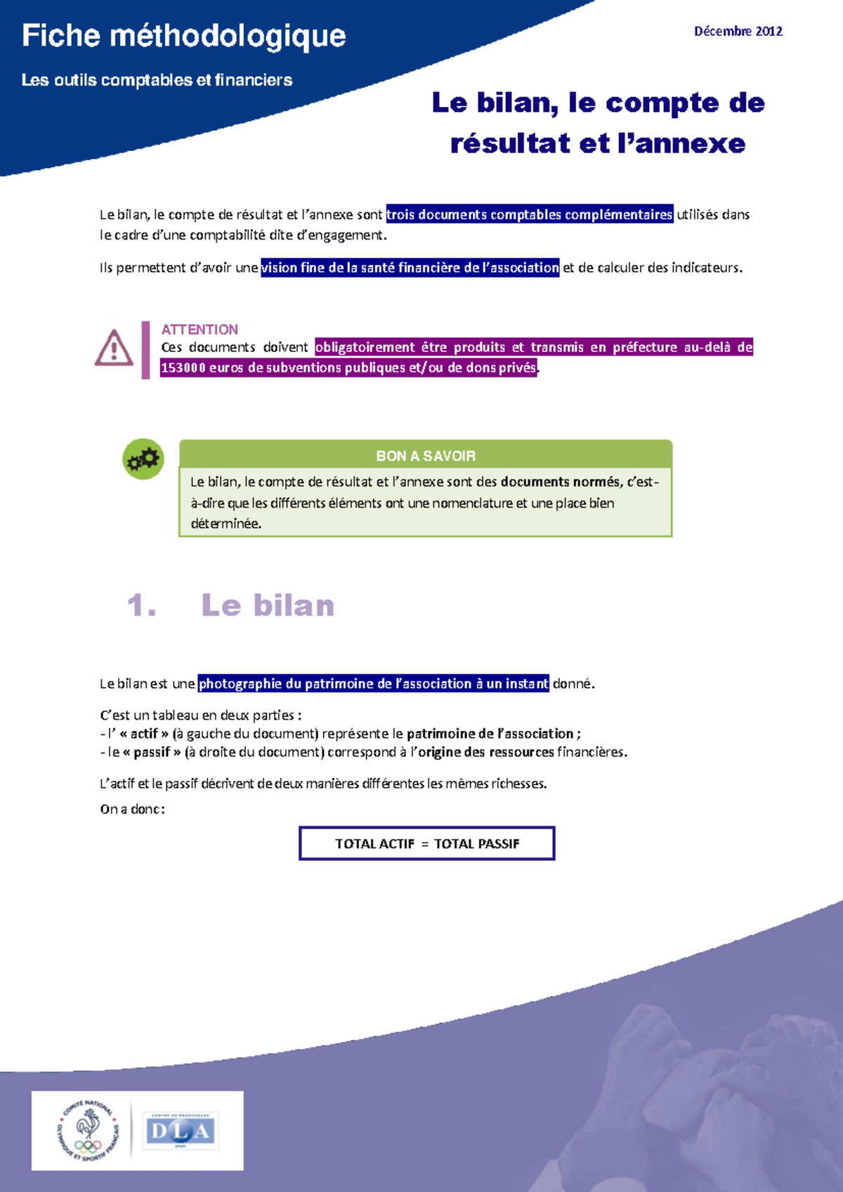 Fiche Méthodologique : Bilan et Compte de Résultat 2016 0217 - Studocu
