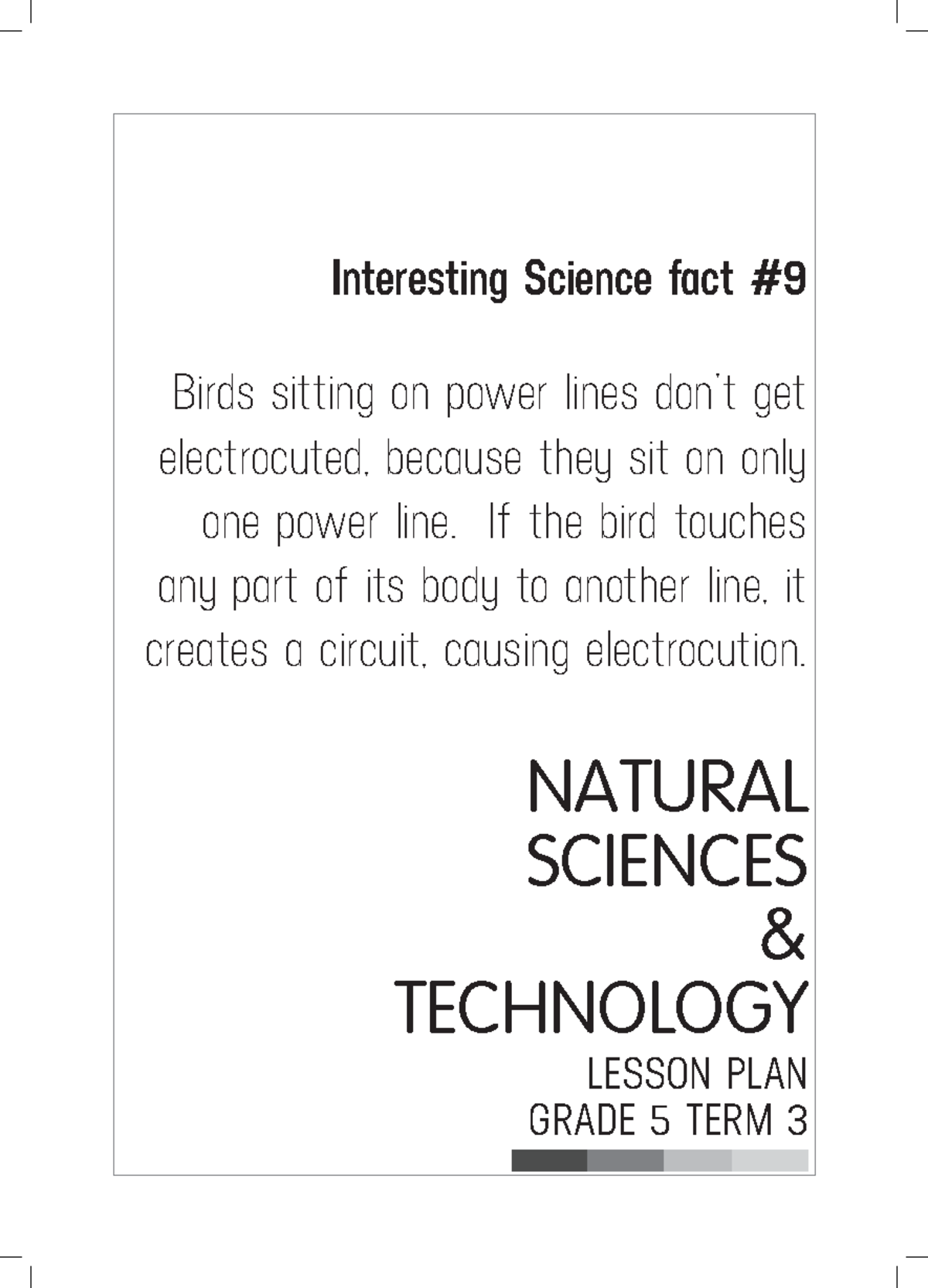 Grade 5 Term 3 2019 Natural Sciences & Tech Lesson Plans - Studocu