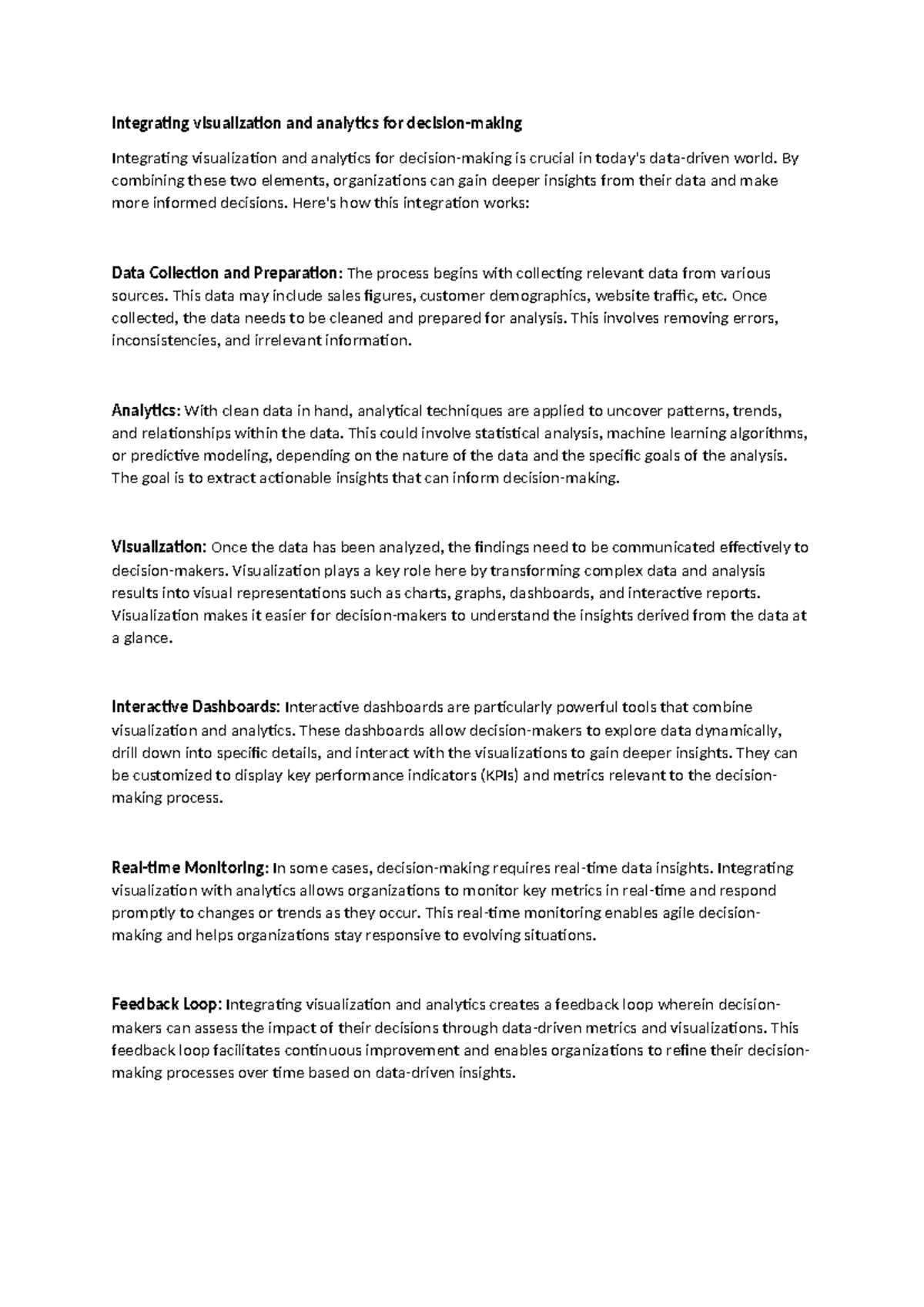 Data Visualization - Module 4 - Integrating visualization and analytics ...
