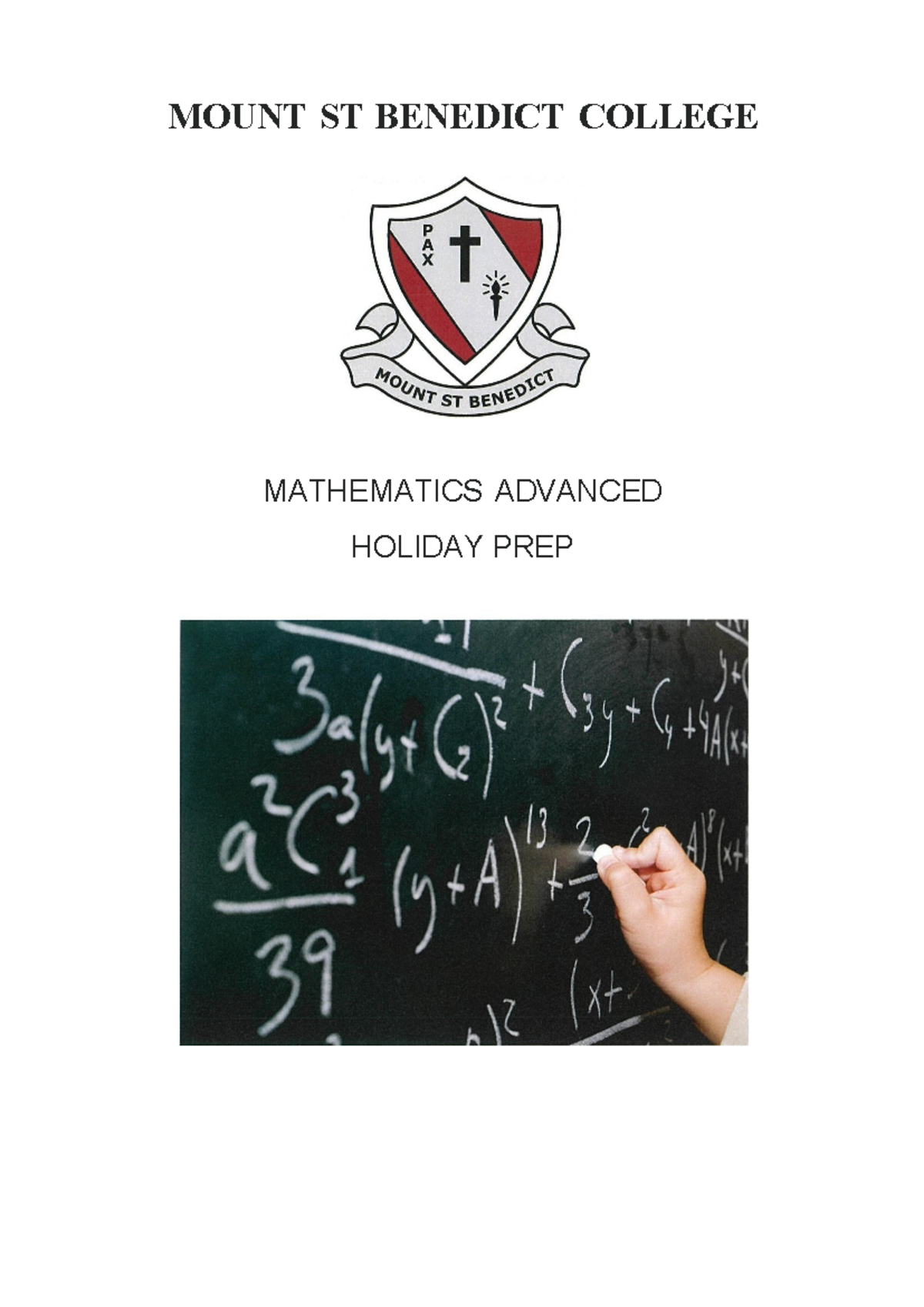 Advanced Mathematics Holiday Prep (002): Graphing Techniques & Trig Functions - Studocu