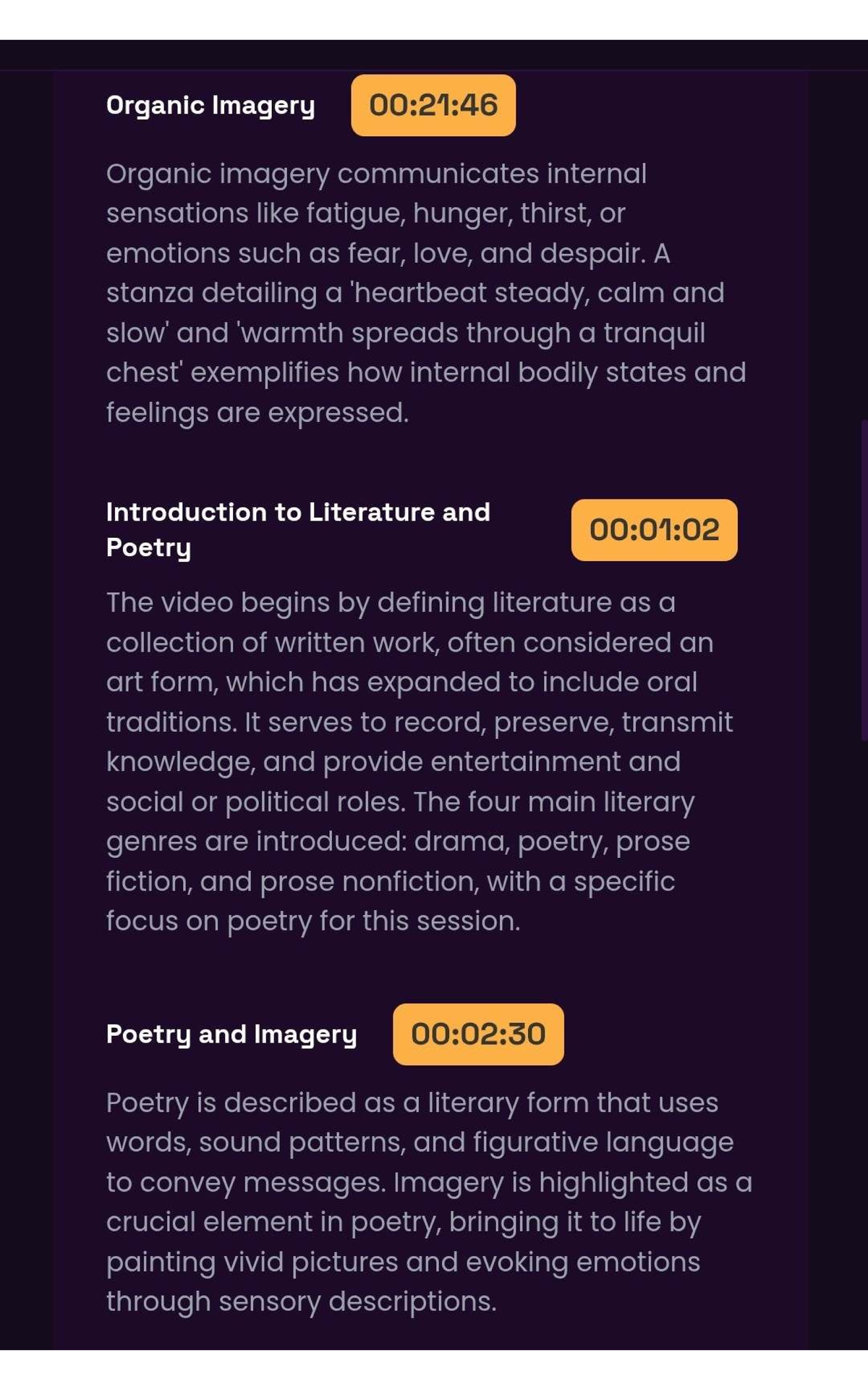 L1 - Analyzing Organic Imagery and Poetic Elements in Literature - Studocu