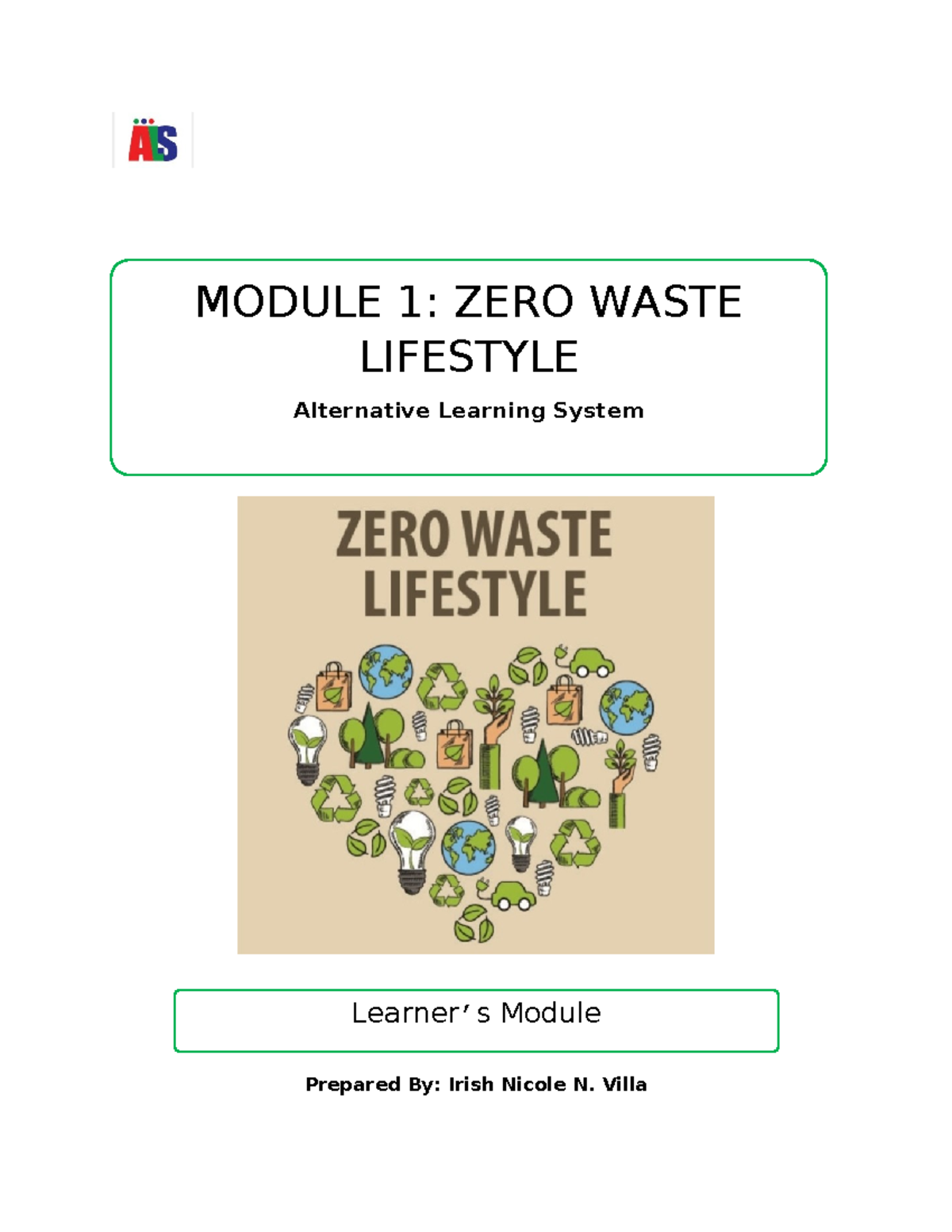 Module in Zero Waste Management - Prepared By: Irish Nicole N. Villa ...
