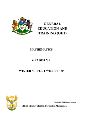 Grade 9 Mathematics Online Baseline - Siyavula - Printout - Grade 9 ...