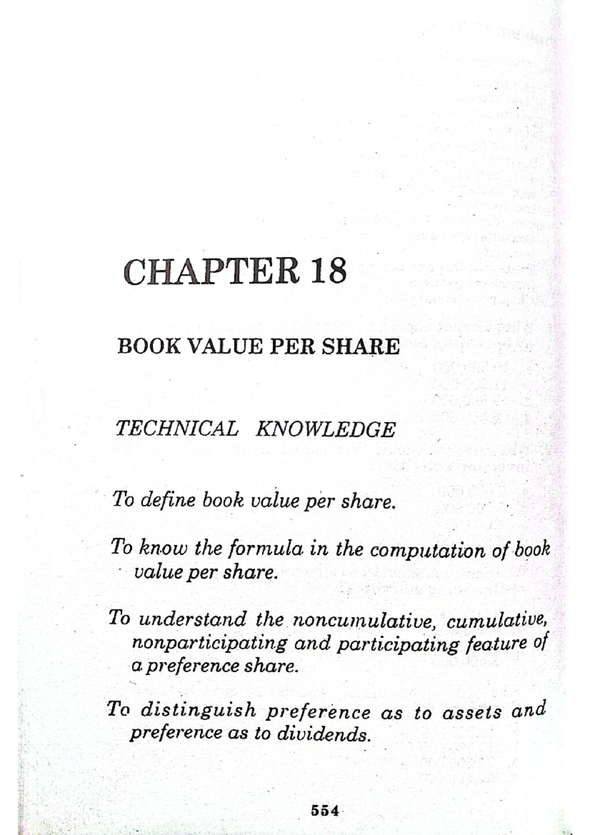Chapter 18: Understanding Book Value Per Share (BVP) Computation - Studocu