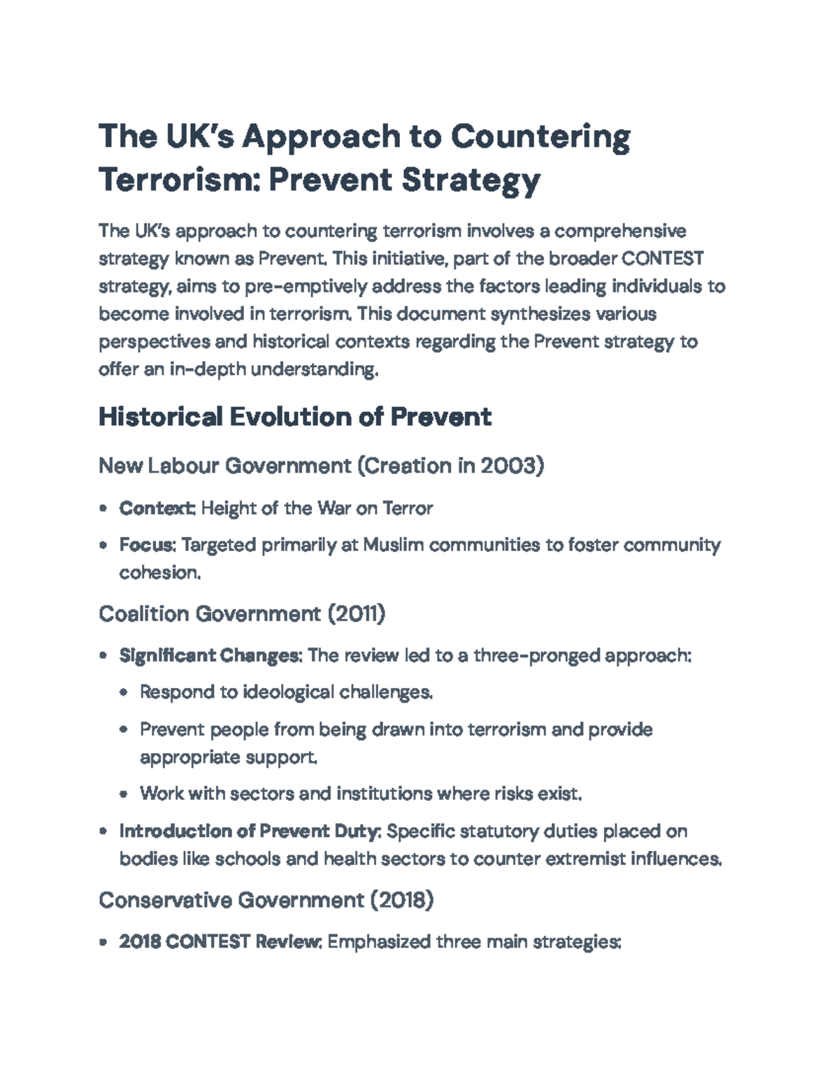 UK's Prevent Strategy: Comprehensive Insights on Counter-Terrorism ...