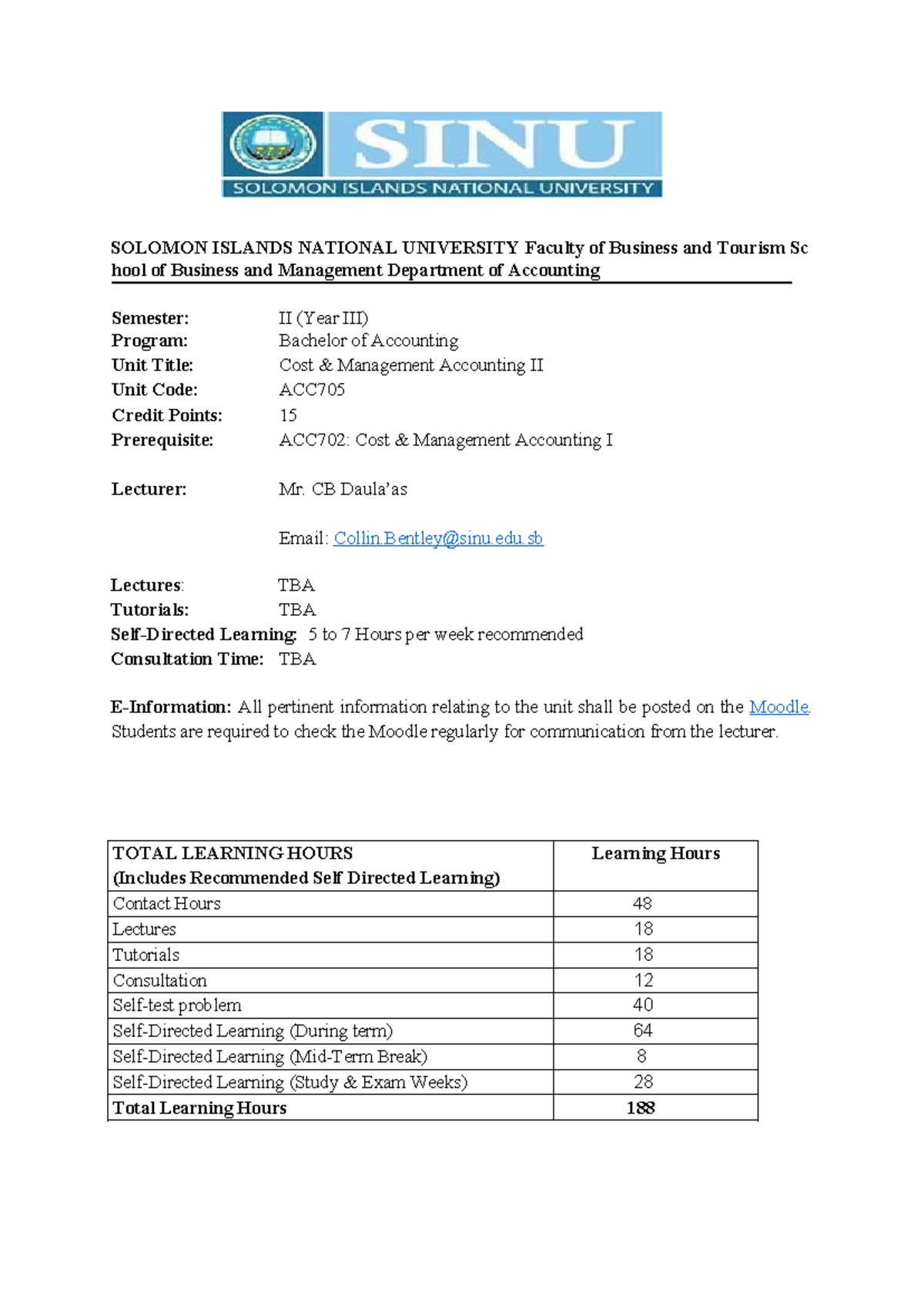 ACC705 - Cost Management Accounting II Course Overview and Details ...