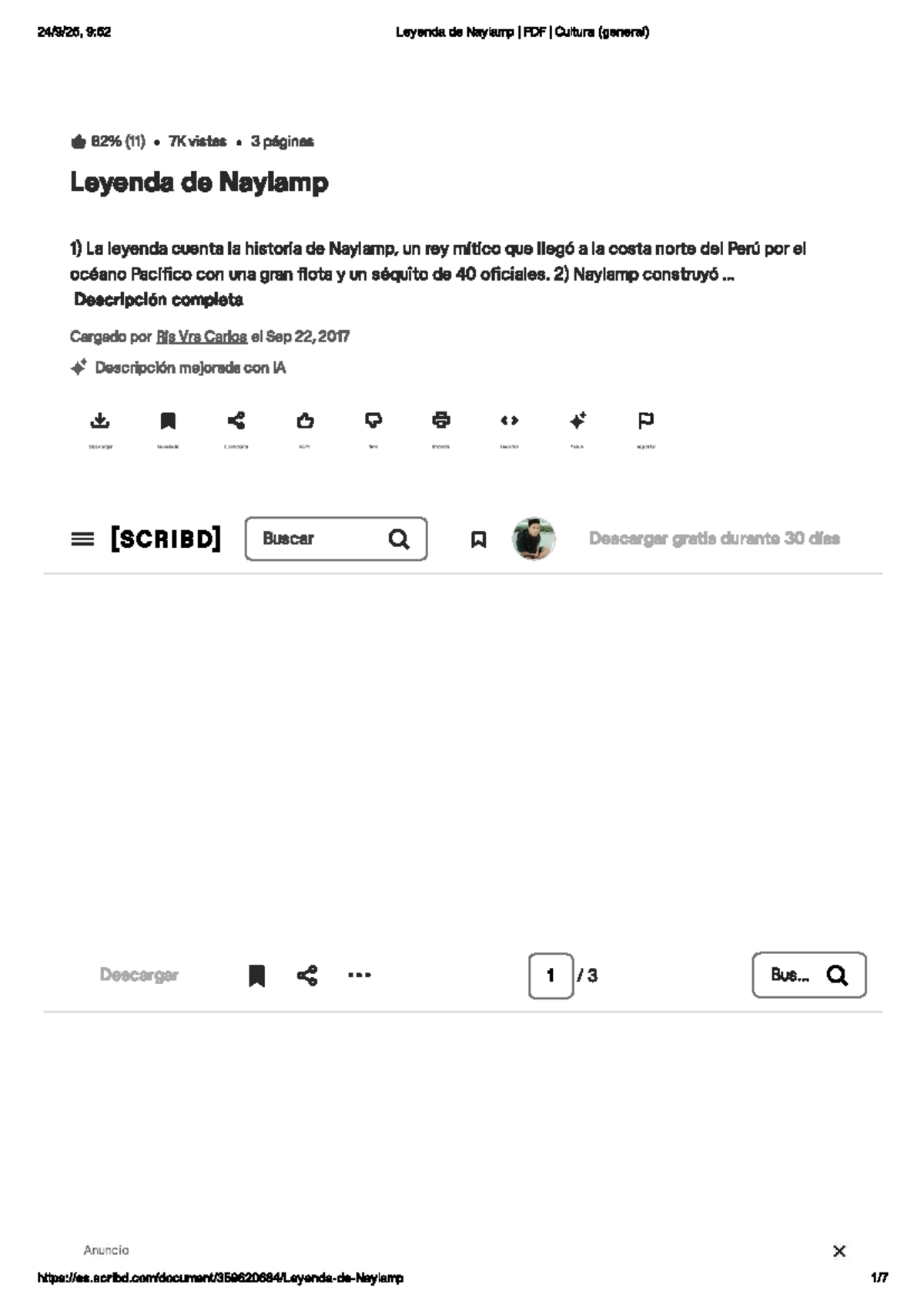 Leyenda de Naylamp: Mito y Cultura Peruana (Cultura General) - Studocu