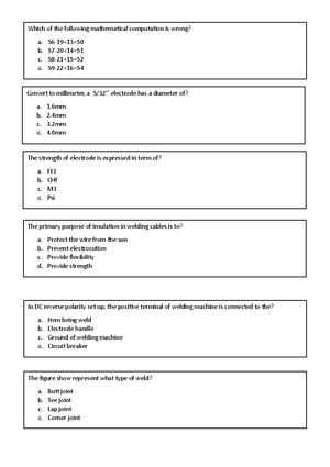 HBSE Questionnaires - ECHELON REVIEW AND TRAINING CENTER “Bringing ...