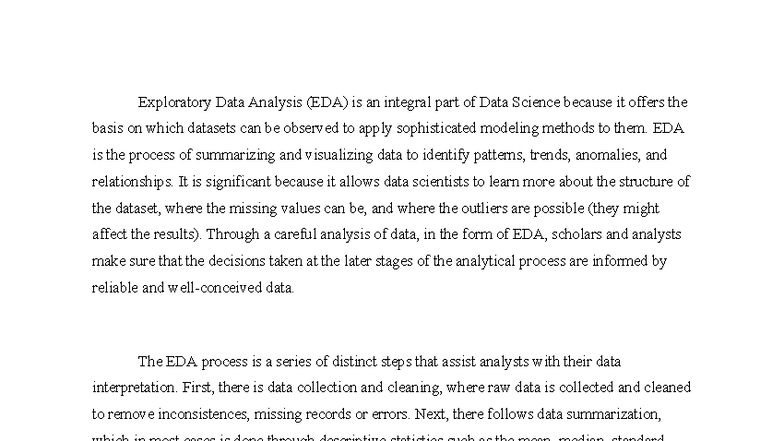 Cosio EDA vs. HT: Understanding Data Analysis Techniques - Studocu