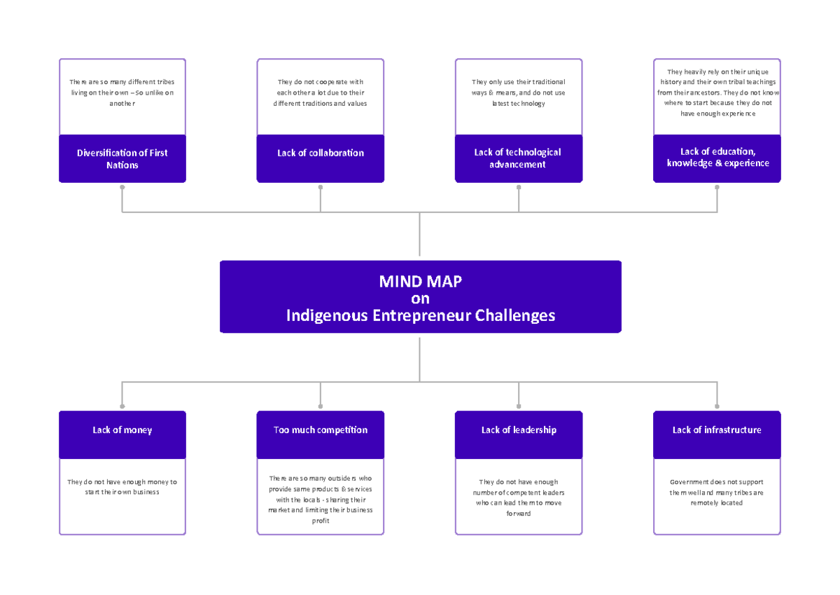 Assignment 1 - Mind Map on Indigenous Entrepreneurship Issues - Studocu