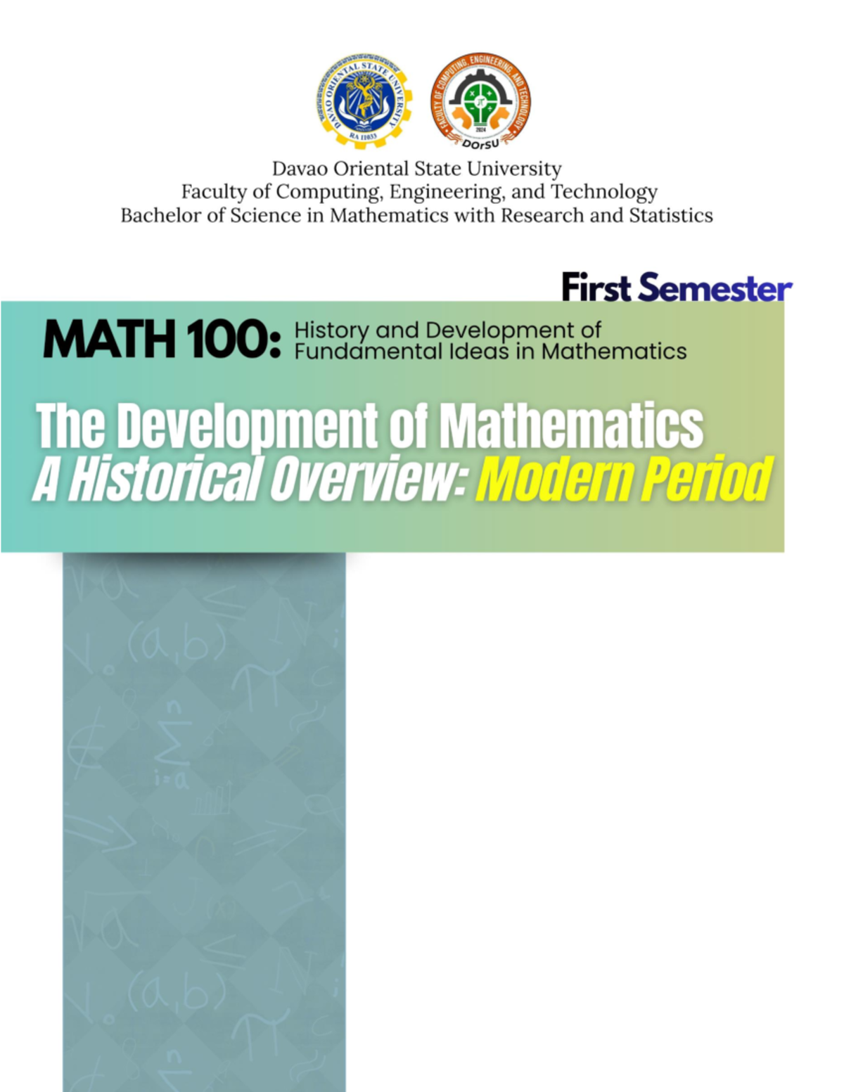 Mathematics Evolution: Non-Euclidean Geometry & Modern Algebra (MATH ...