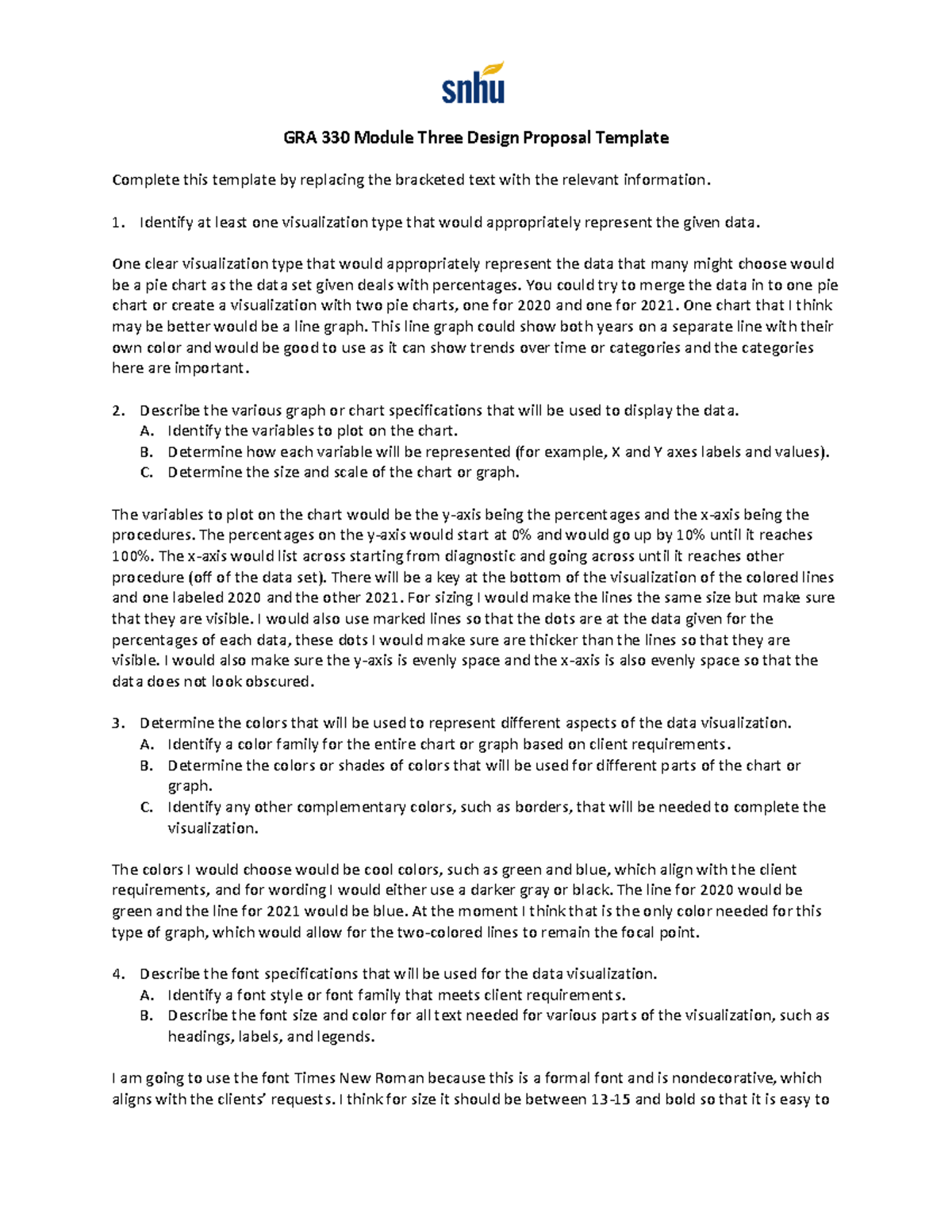 GRA 330 Module Three Data Visualization Design Proposal Guide - Studocu