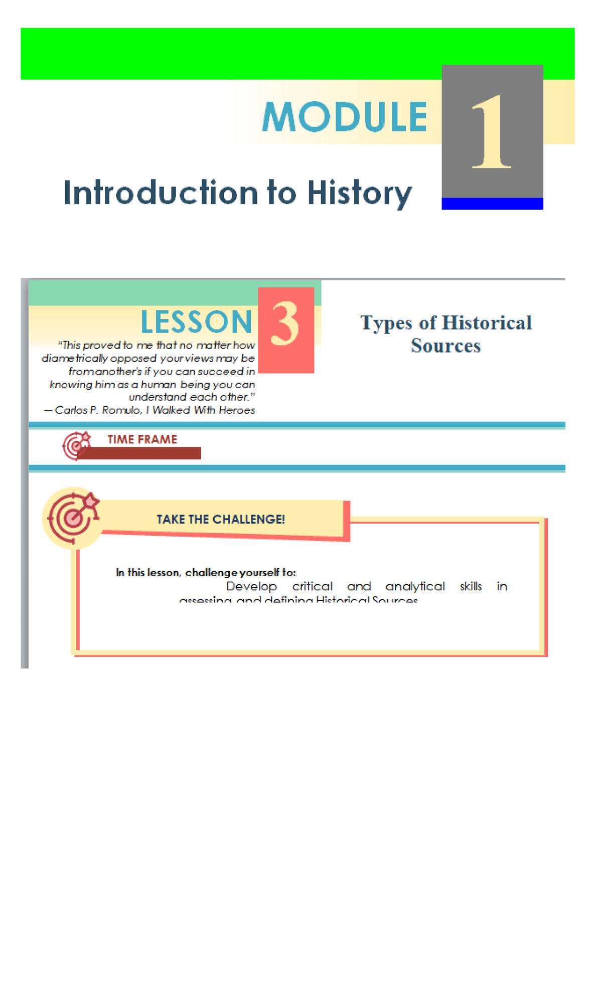 MODULE 1 Lesson 3: Types of Historical Sources Analysis - Studocu