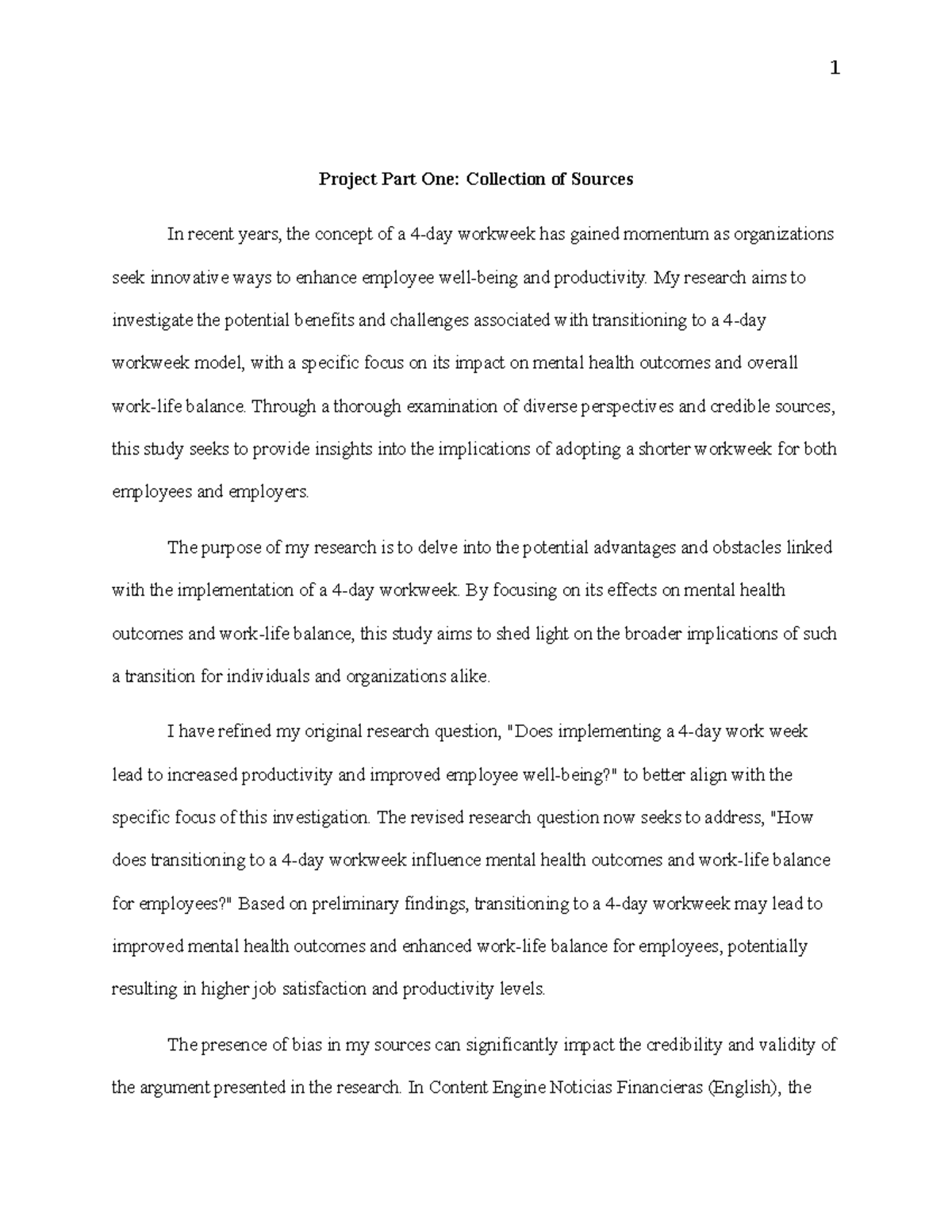 ENG 190 Module 1: 4-Day Workweek Benefits & Challenges Analysis - Studocu