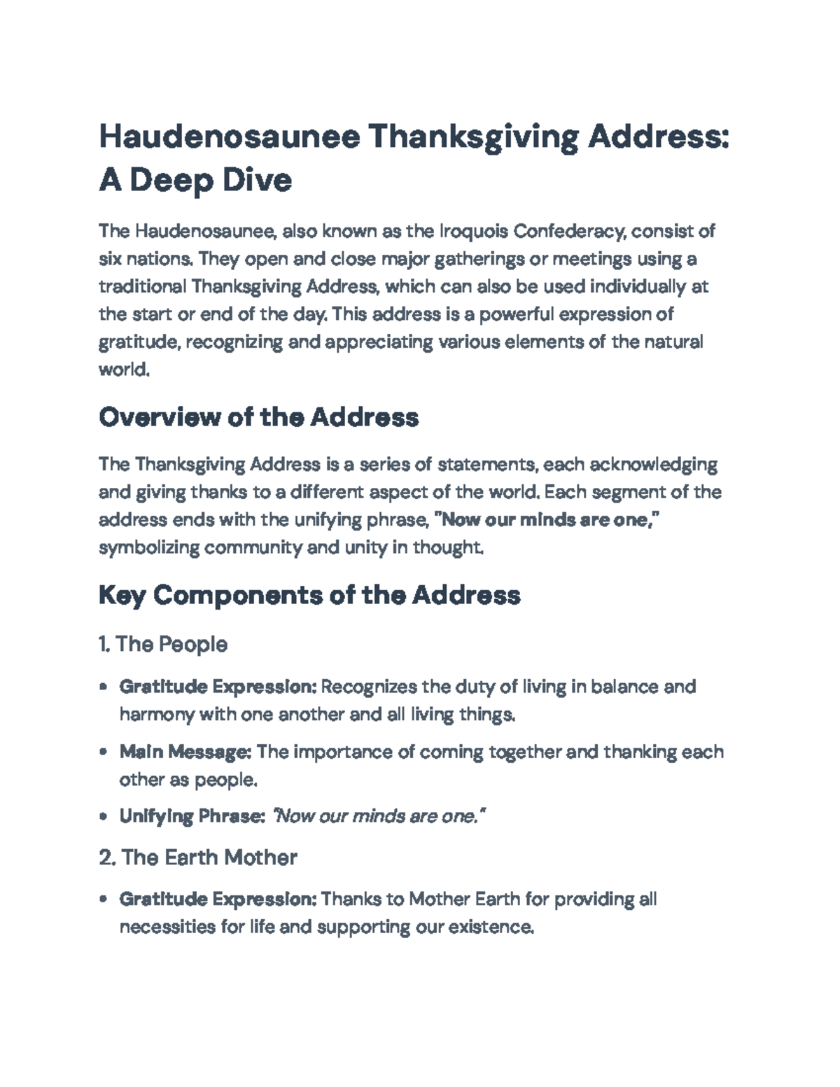 Haudenosaunee Thanksgiving Address: A Detailed Exploration of Gratitude ...