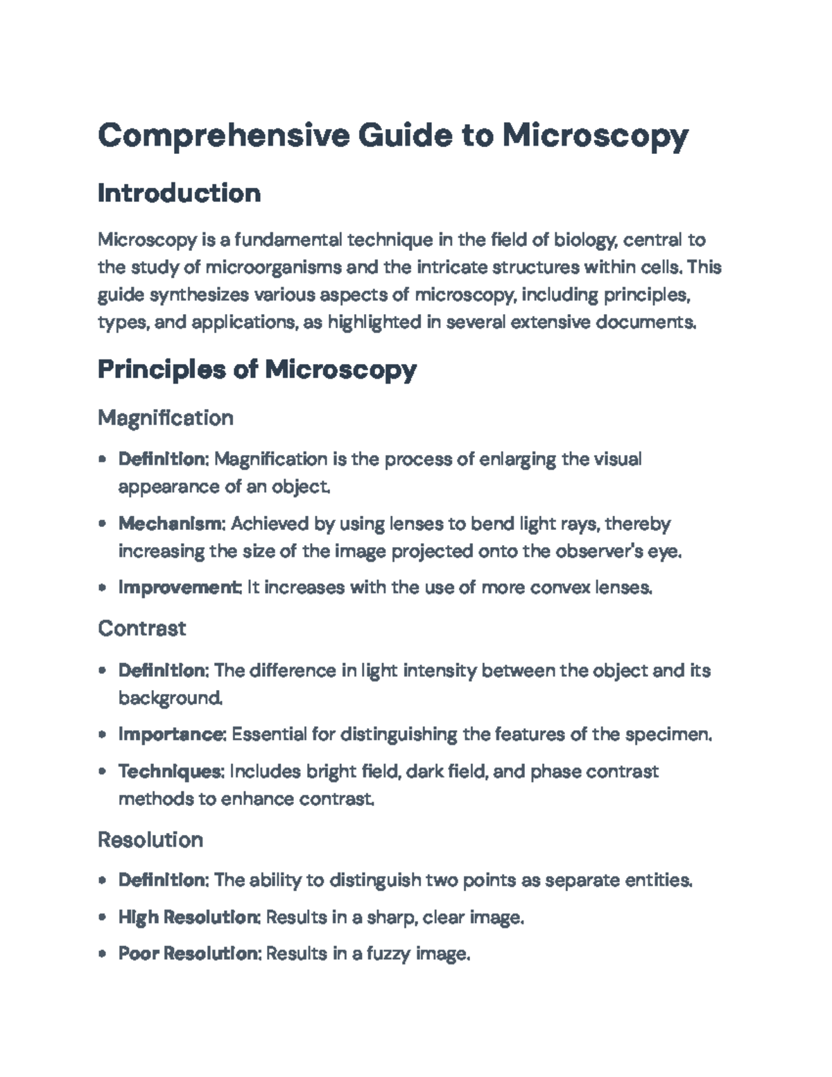 Comprehensive Guide to Microscopy Techniques and Applications - Comprehensive Guide to ...