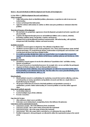 Multiple choice exam - summary of child development in preschool and ...