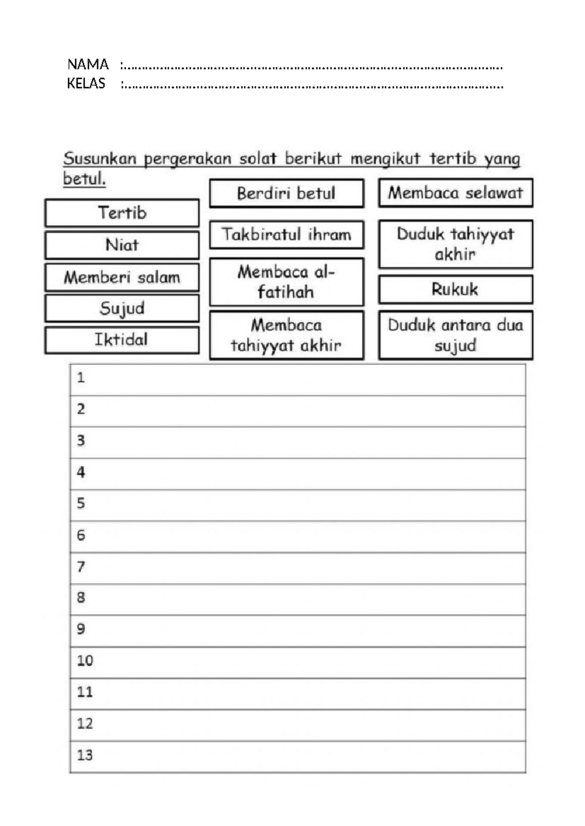 Latihan Tahsin Solat - erhs - Social Physicology - NAMA : KELAS ...