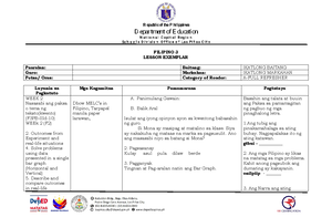 LE Reading& Literacy 1 Q2 W2 - Lesson Exemplar for Grade 1 Reading and ...