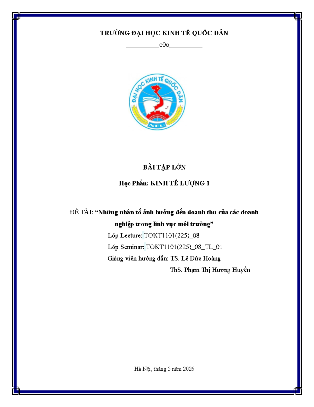 KTL2568.1 - Bài Thực Hành: Nhân Tố Ảnh Hưởng Đến Doanh Thu Doanh Nghiệp ...