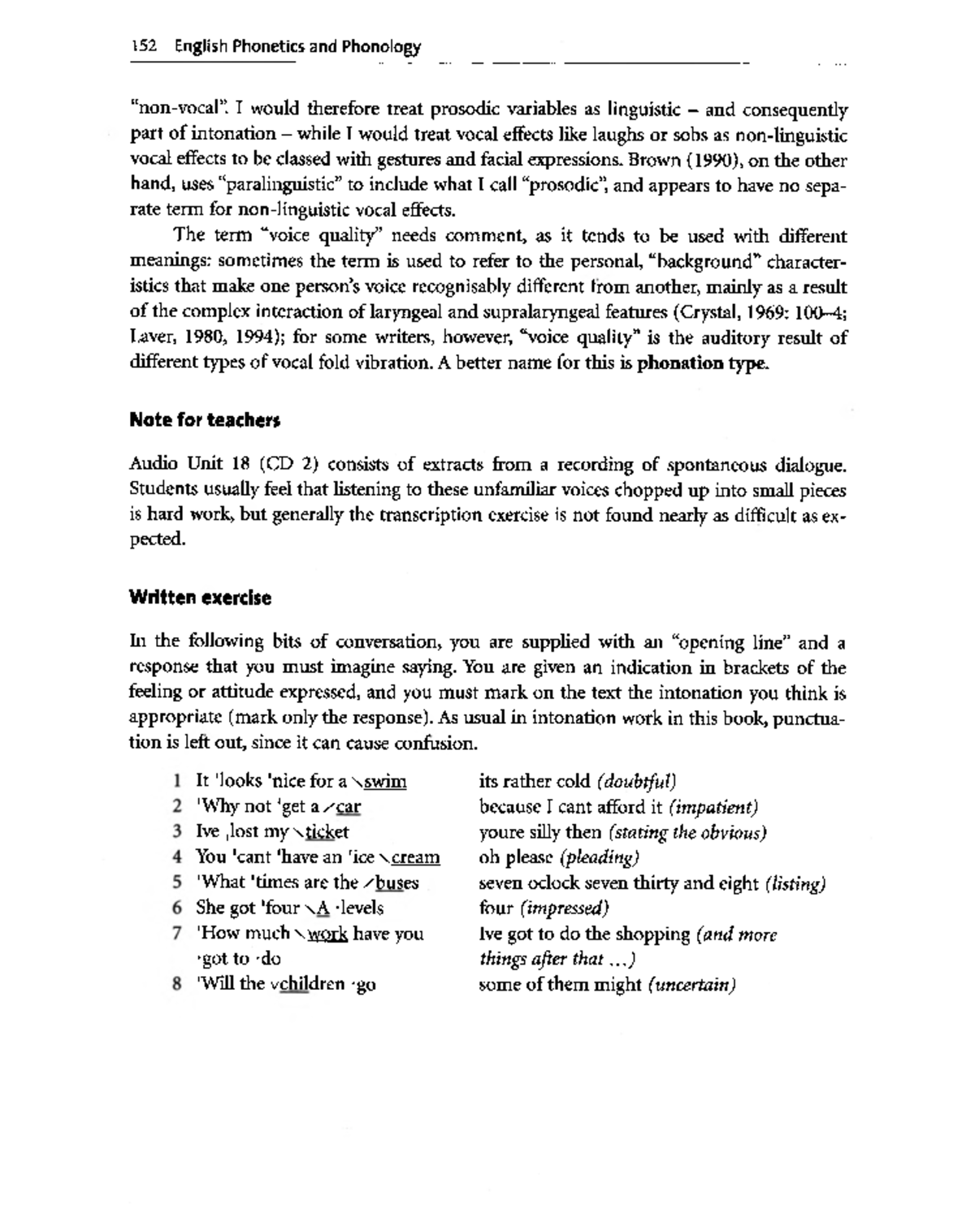 152 English Phonetics and Phonology: Functions of Intonation in ...
