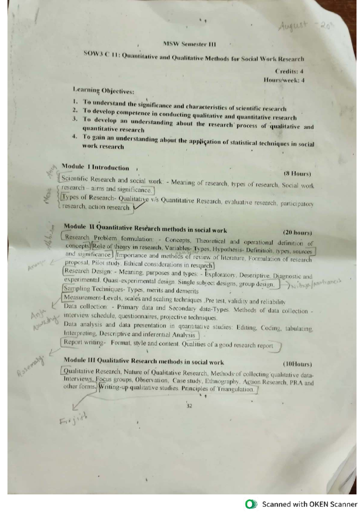 SOW3 C11: Quantitative & Qualitative Methods in Social Work Research ...