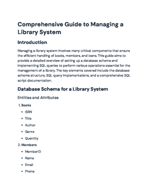 [Solved] You have been assigned to develop a simple database system ...