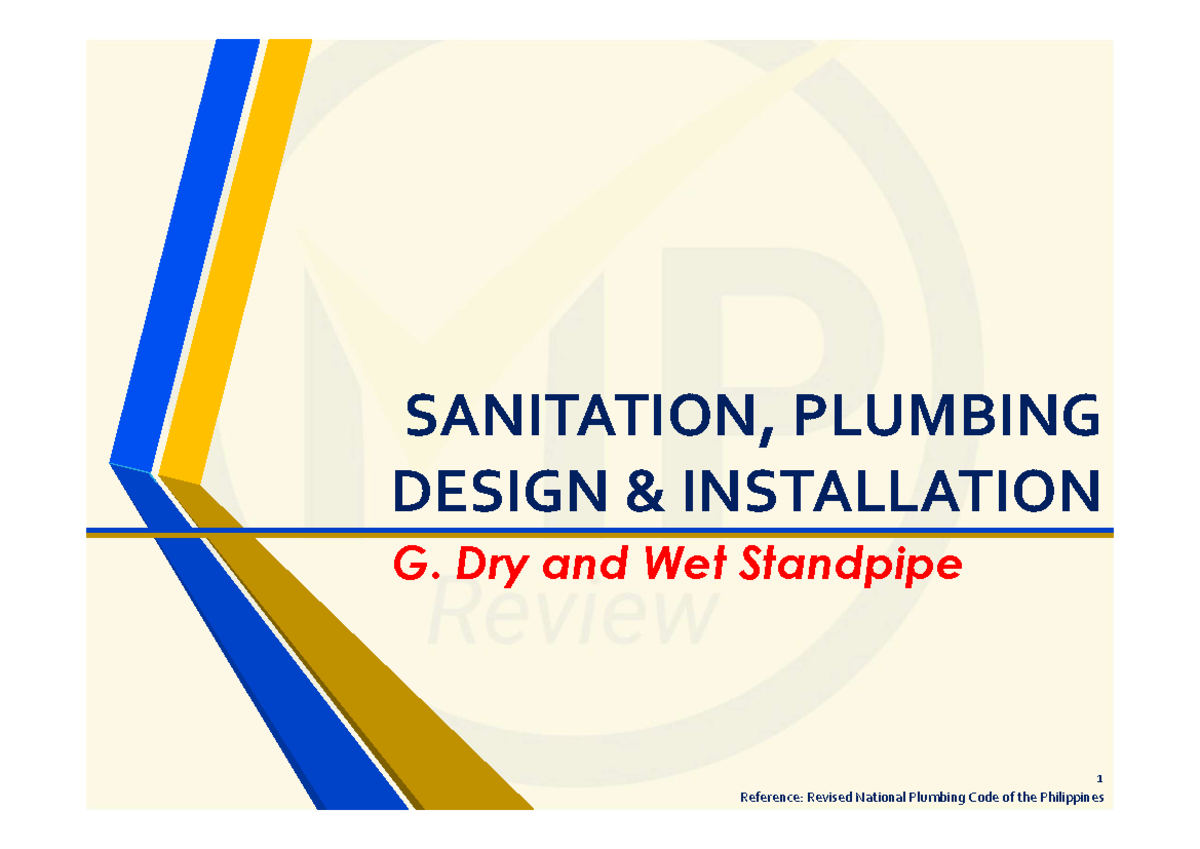 Dry and Wet Standpipe Systems: Design and Installation Guide - Studocu