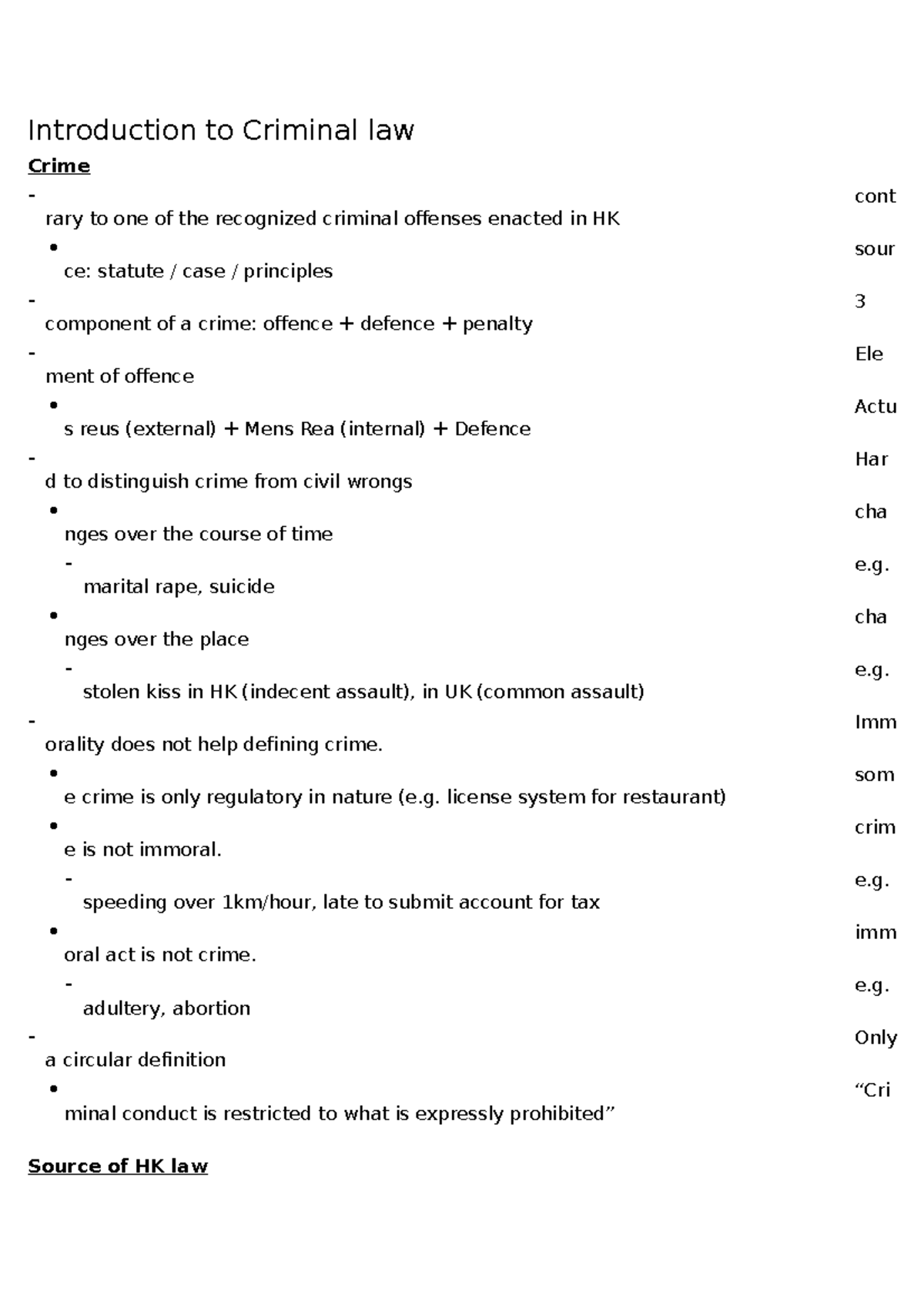Lecture Notes on Criminal Law 101: Key Concepts and Principles - Studocu