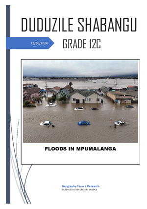 GEOG Grade 12 P1 PRE-Midyear EXAM MG - Marking Guideline 2025 - Studocu