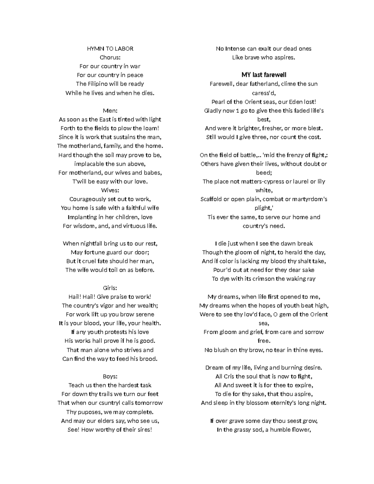 HYMN TO LABOR: An Analysis and Explanation of Themes - Studocu