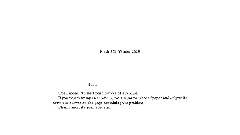 Math 201 Final Exam 2025: Eigenvalues & Eigenvectors Analysis - Studocu