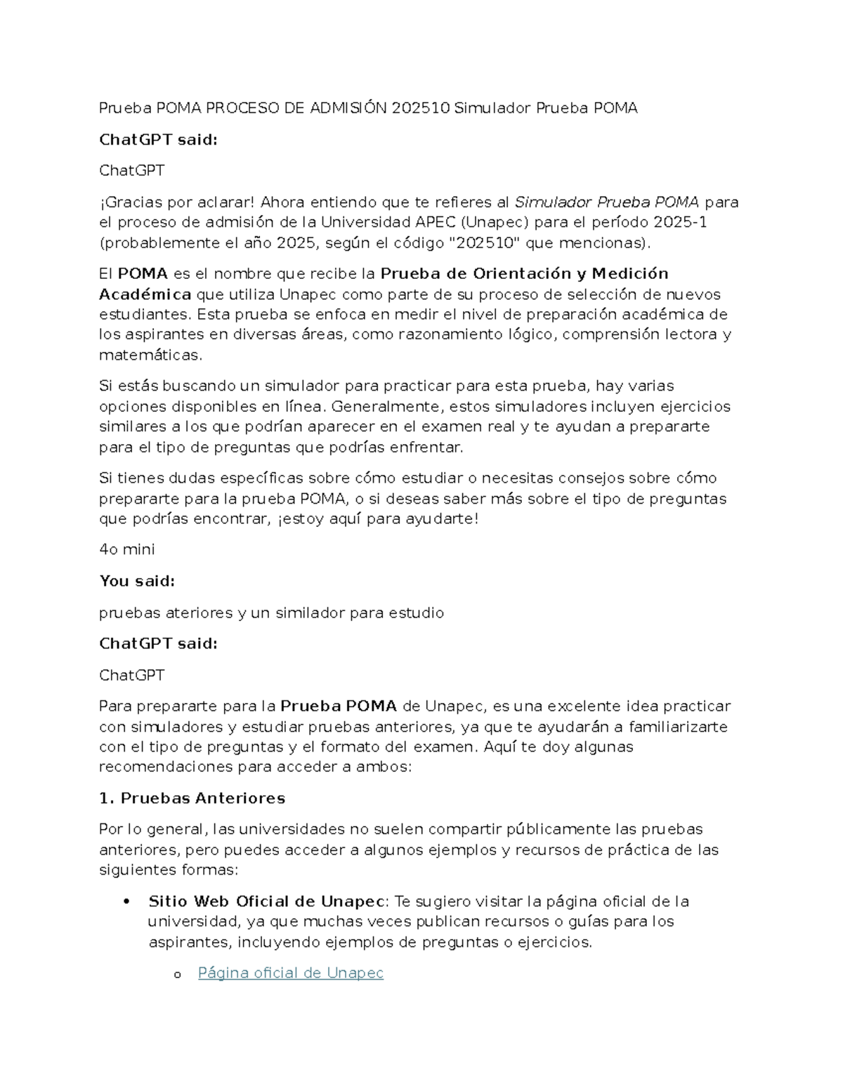 Simulador Prueba POMA 202510: Estrategias y Recursos de Preparación ...