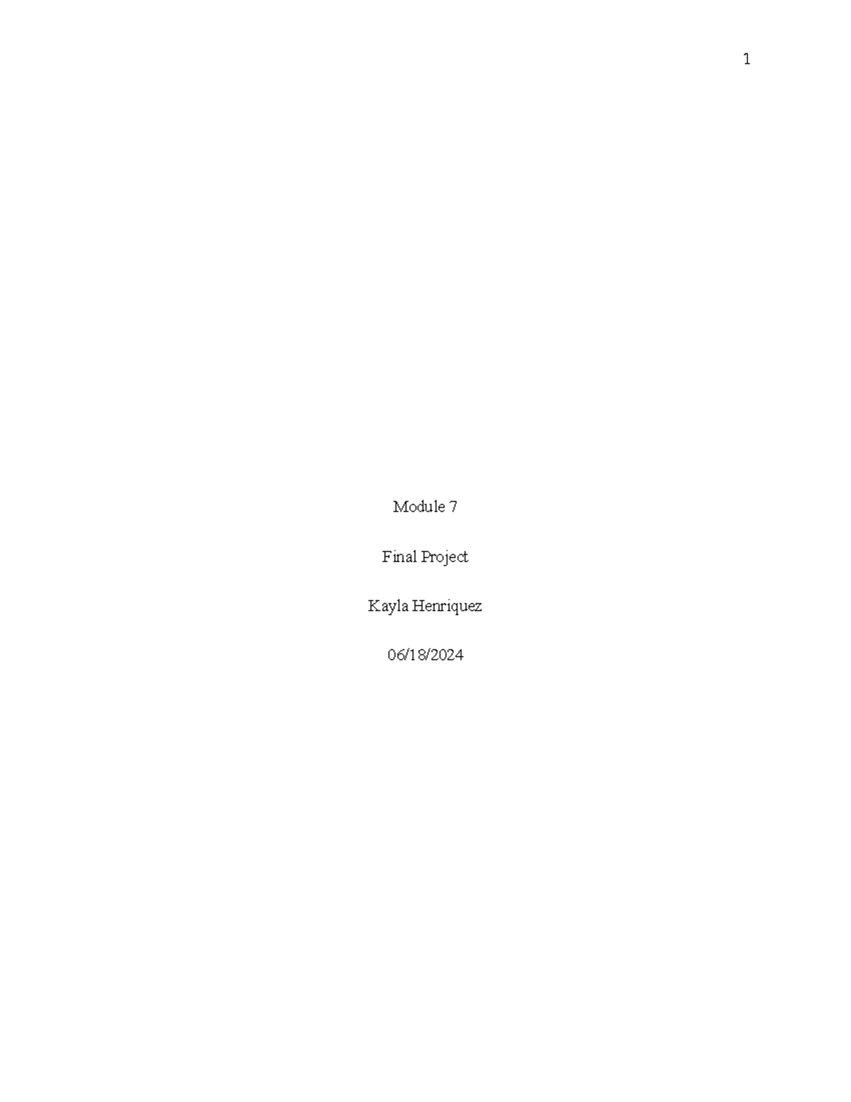 Module 7 final - Module 7 Final Project Kayla Henriquez 06/18 ...