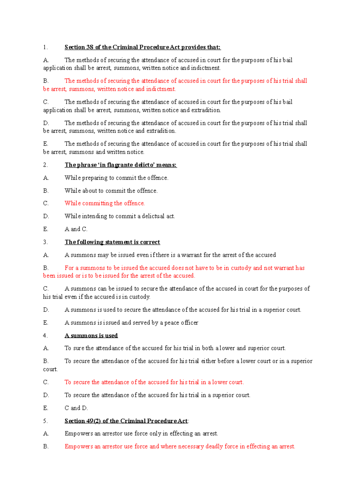 LCP 1 - Summary Notes on Criminal Procedure Act CH 1 - Studocu