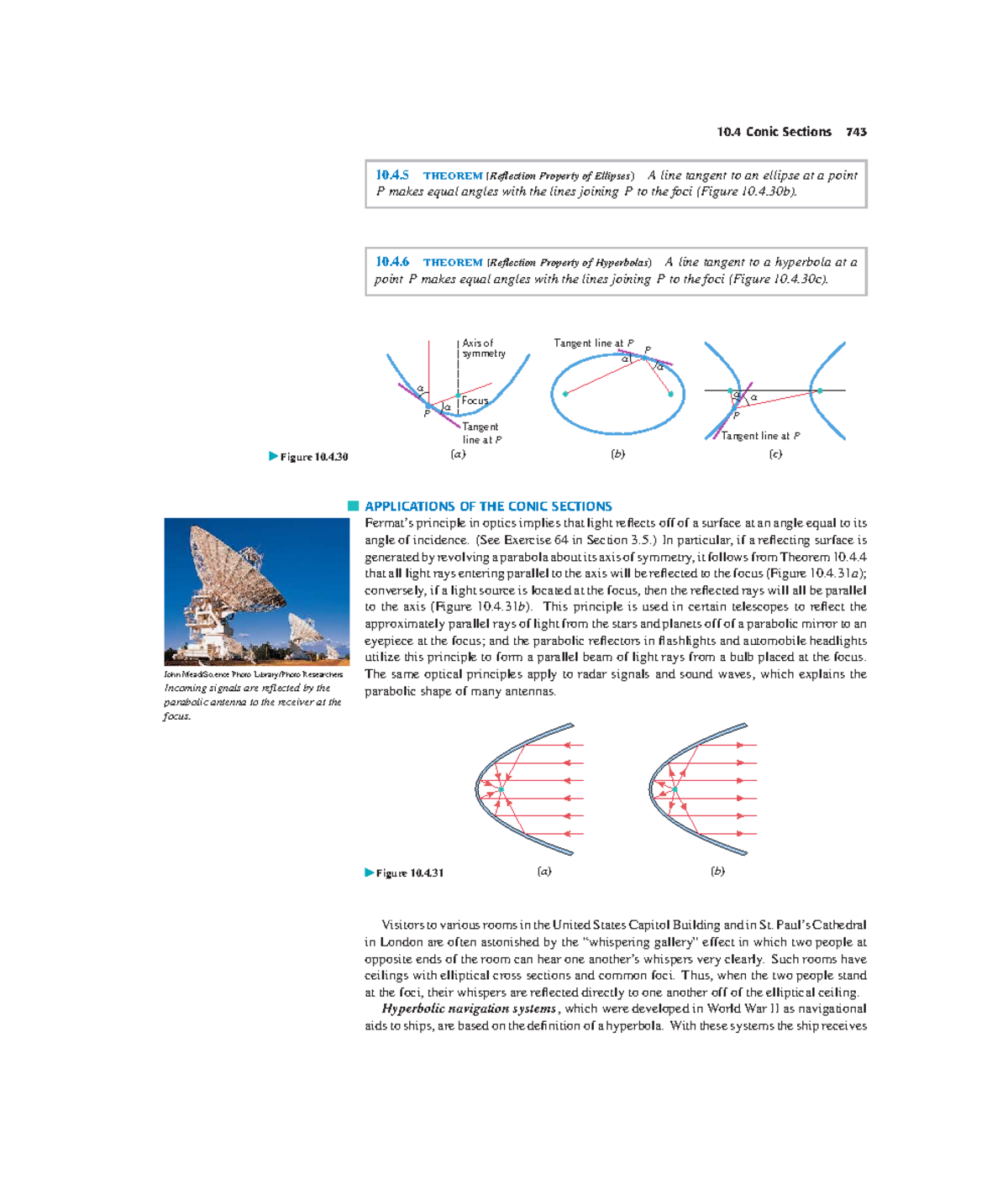 Calculus Anton: Conic Sections and Reflection Properties (C10) - Studocu