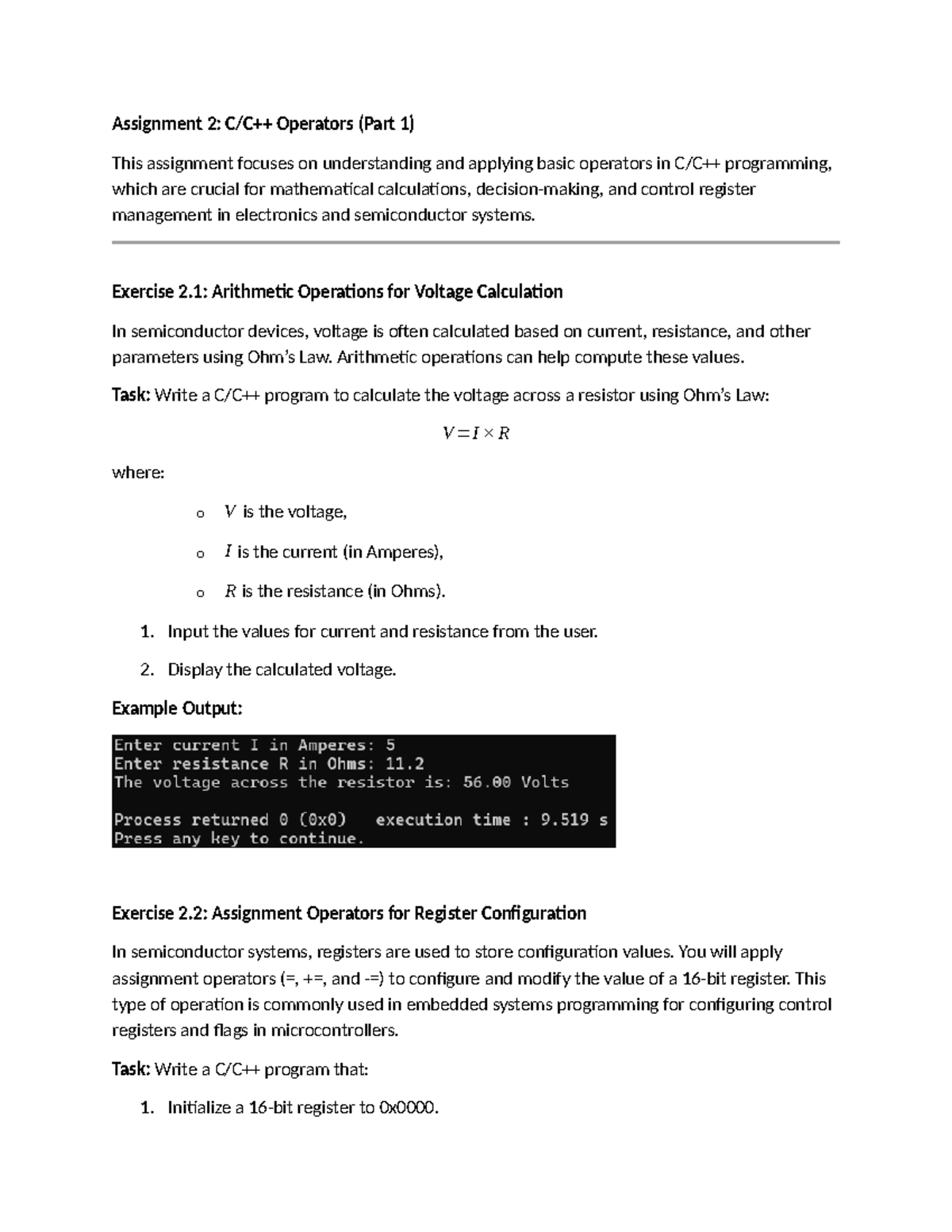 PRF193-Assignment 2: Understanding Basic Operators in Programming - Studocu