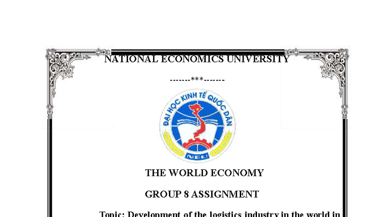 International Economics 63B CLC - Group 8 Assignment on Global ...