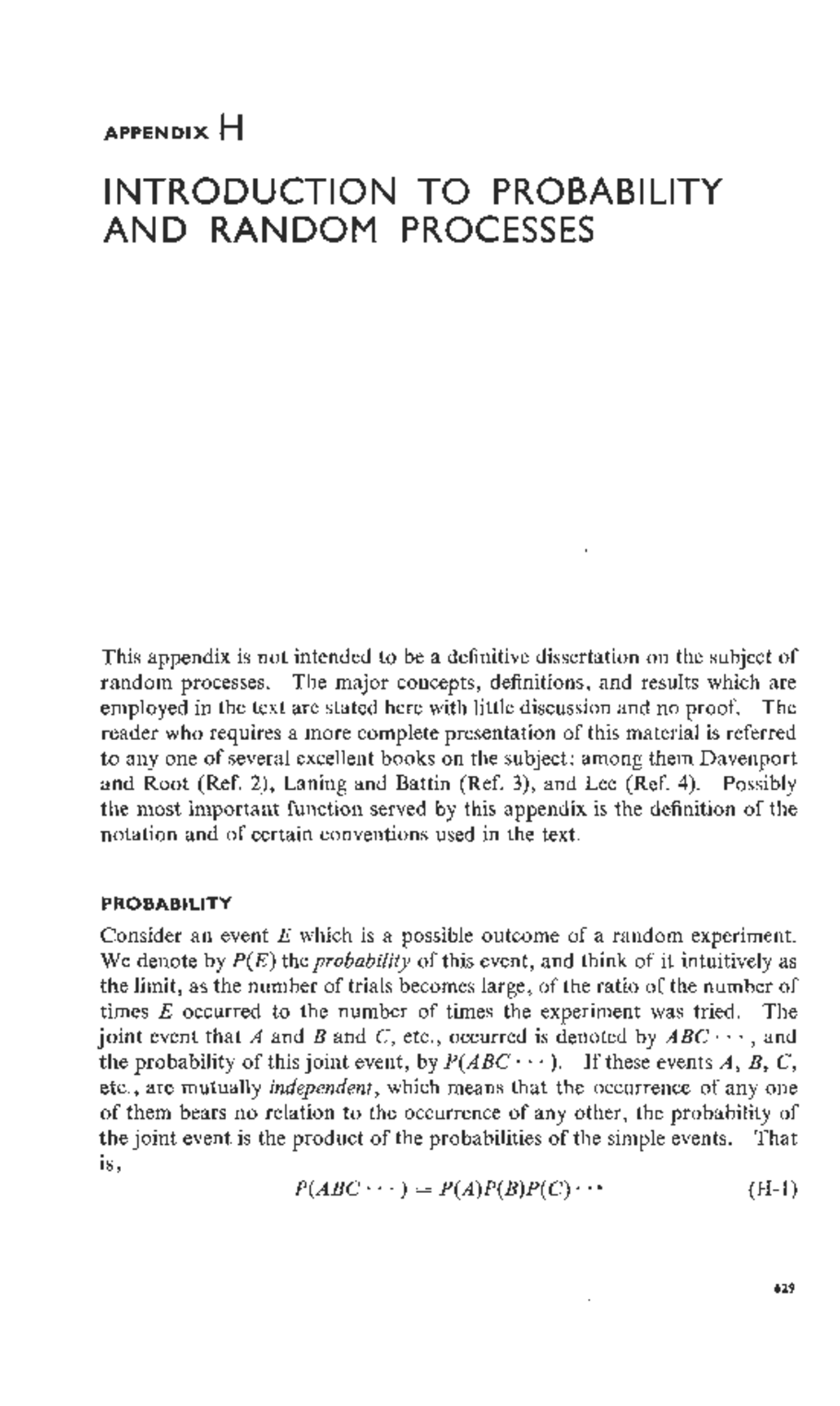 PCS 1st Module - Appendix H: Intro to Probability & Random Processes ...