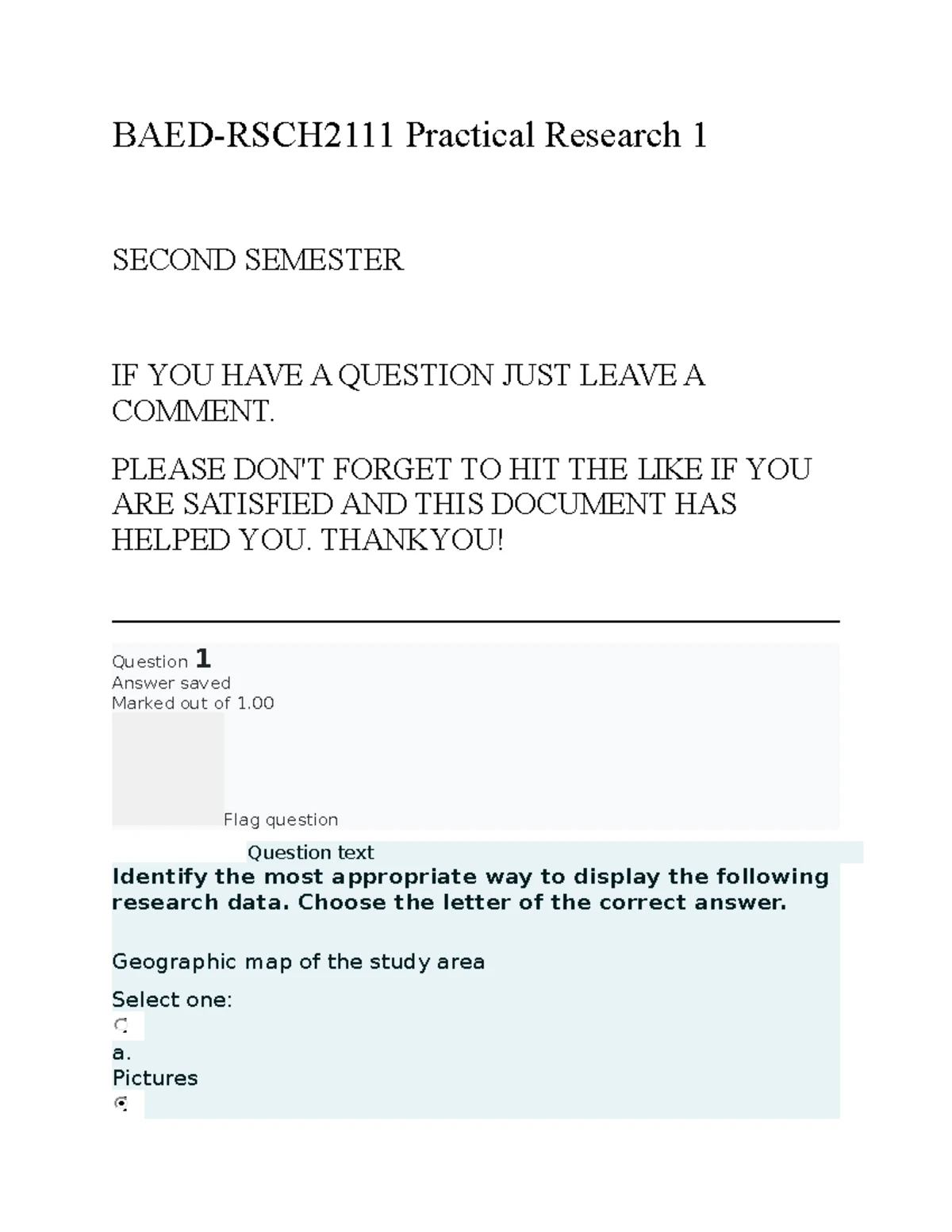 STAT2112 Second SEM WEEK 11-20 - BAED-STAT2112 Statistics and Probability SECOND SEMESTER IF YOU ...