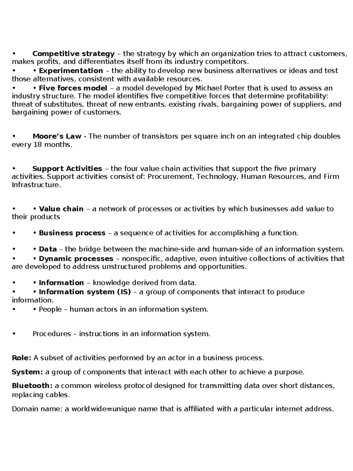 MISY Study Guide - Key Concepts in Information Systems Summary - Studocu