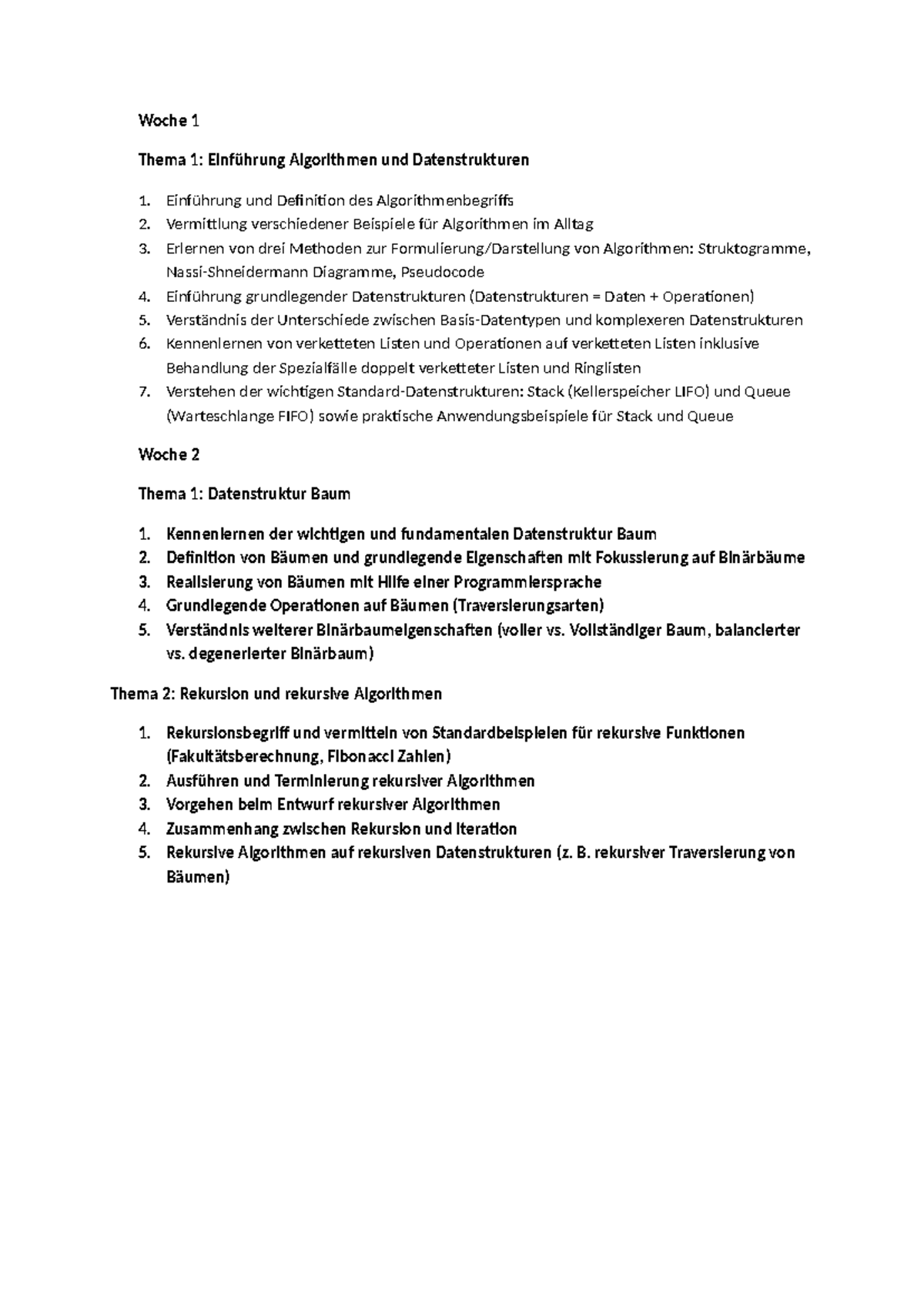 Zusammenfassung Algorithmen & Datenstrukturen - Lernzettel für ...