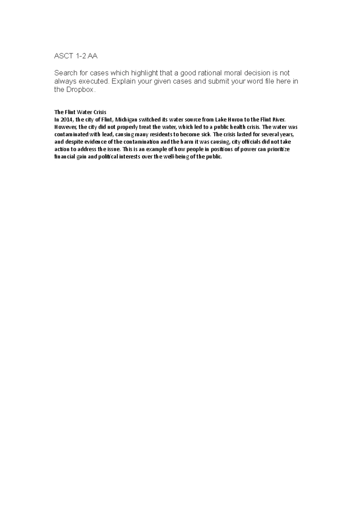 Elms homework - THANKS FOR ME - Date:04-11- Section:ASCT 1-2AA Score ...