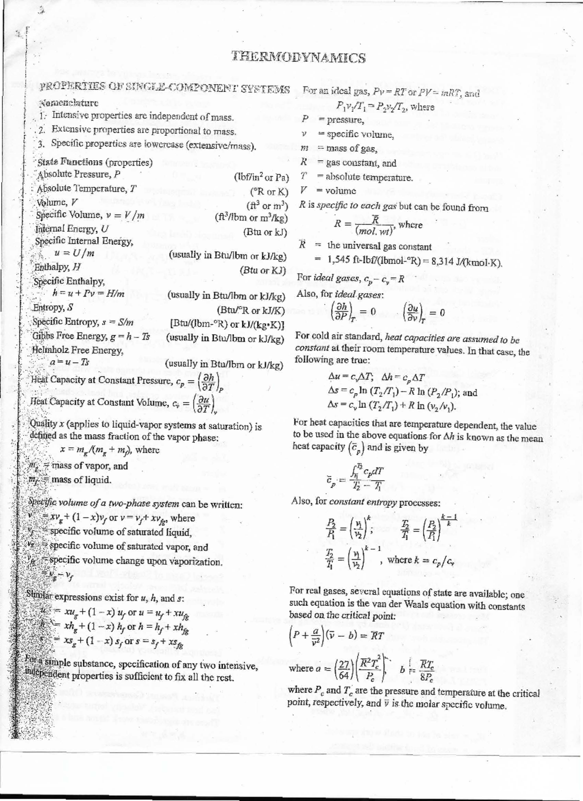 Thermodynamics Tables: Property Data and Charts (SI Units) - Studocu