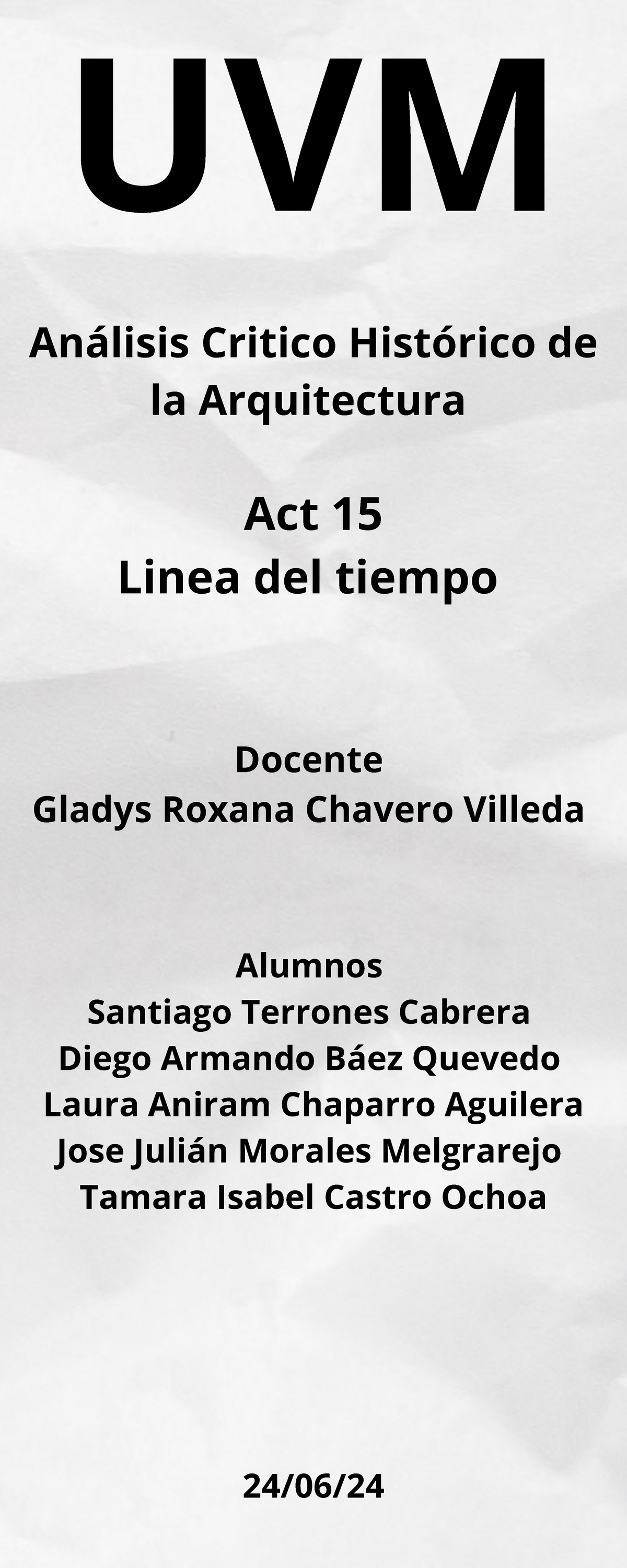 Act15 STC.pdf - ejercicios de blackboard - UVM Análisis Critico Histórico de la Arquitectura Act ...