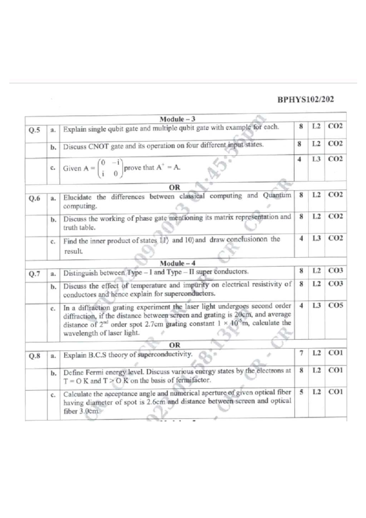 BPHYS102 Module 3 & 4: Quantum Gates, Superconductivity & Fermi Theory ...