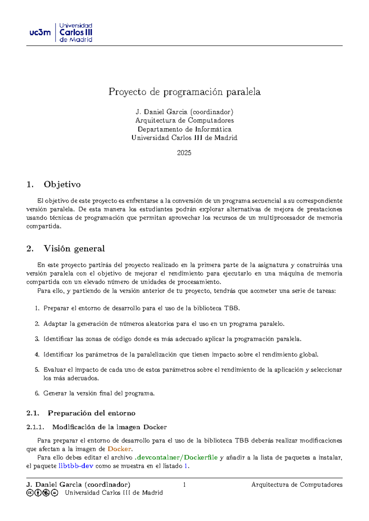Arquitectura de Computadores P2 - Proyecto de Programación Paralela ...