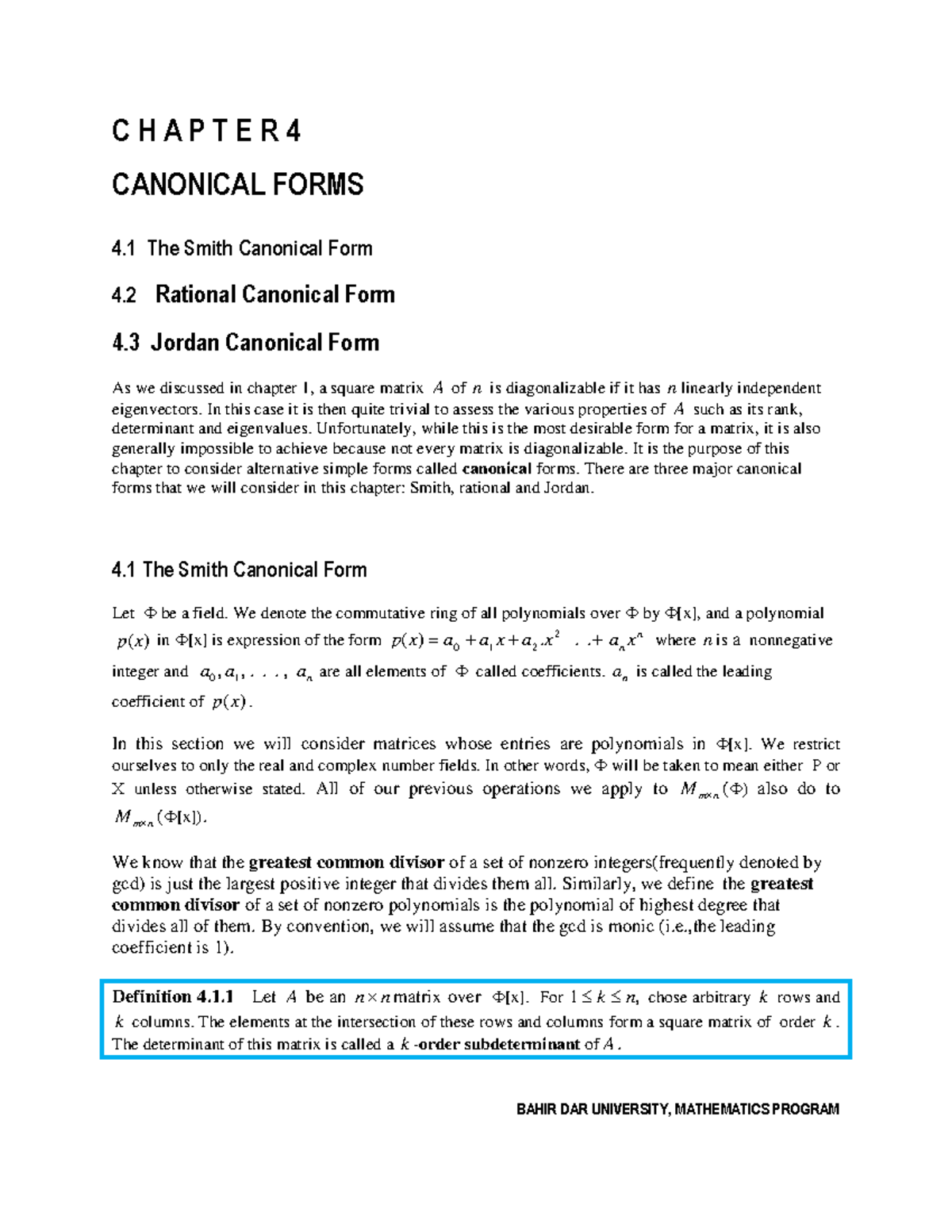 MATH2042 Final Exam: Linear Algebra II - Chapter 4 Problem Solving ...