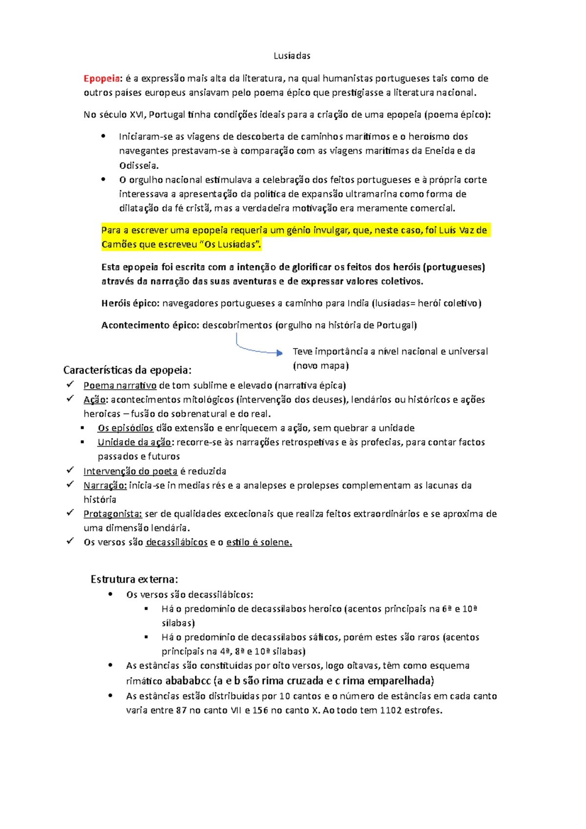 Inês de Castro: Resumo do Episódio Lírico em Os Lusíadas - Studocu