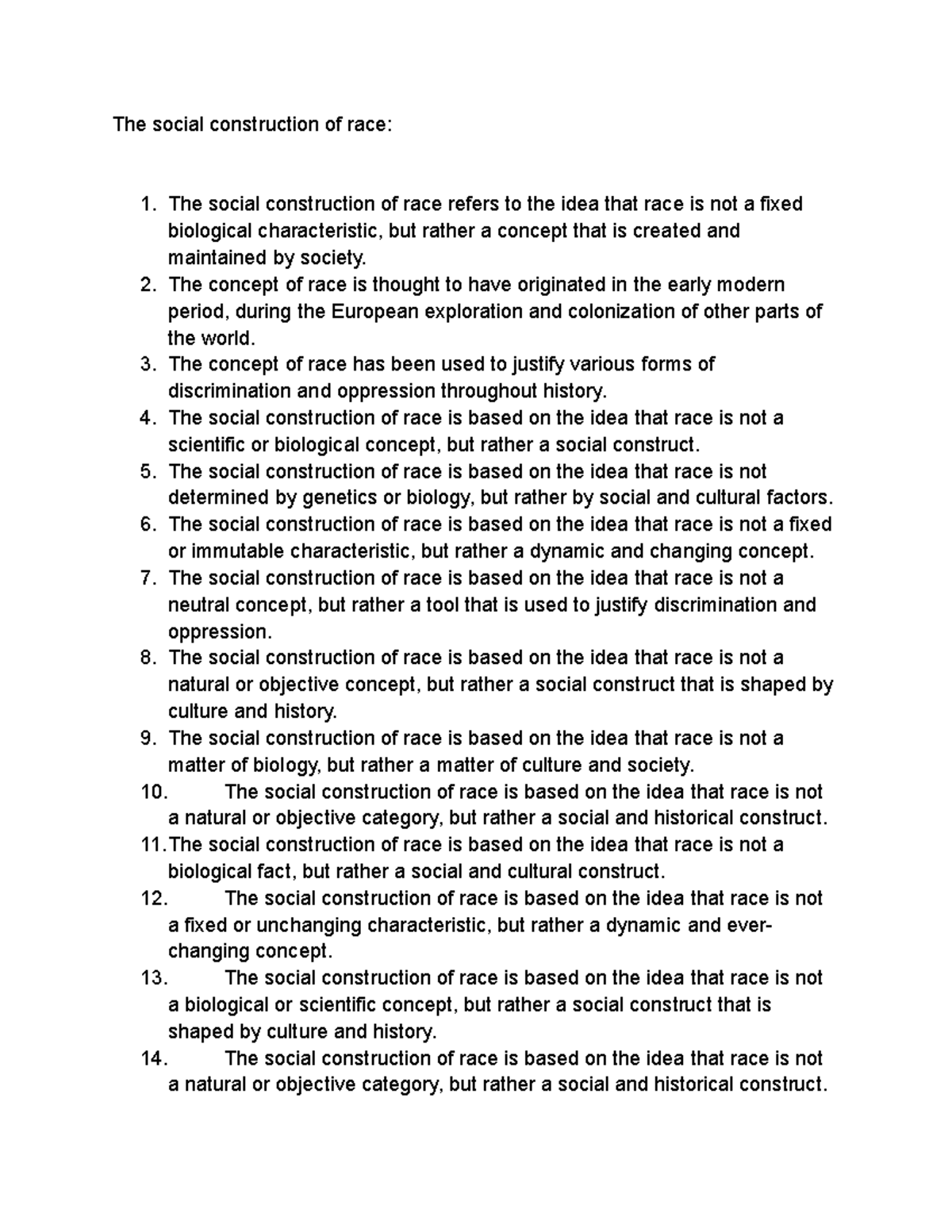 The social construction of race - The social construction of race: The ...